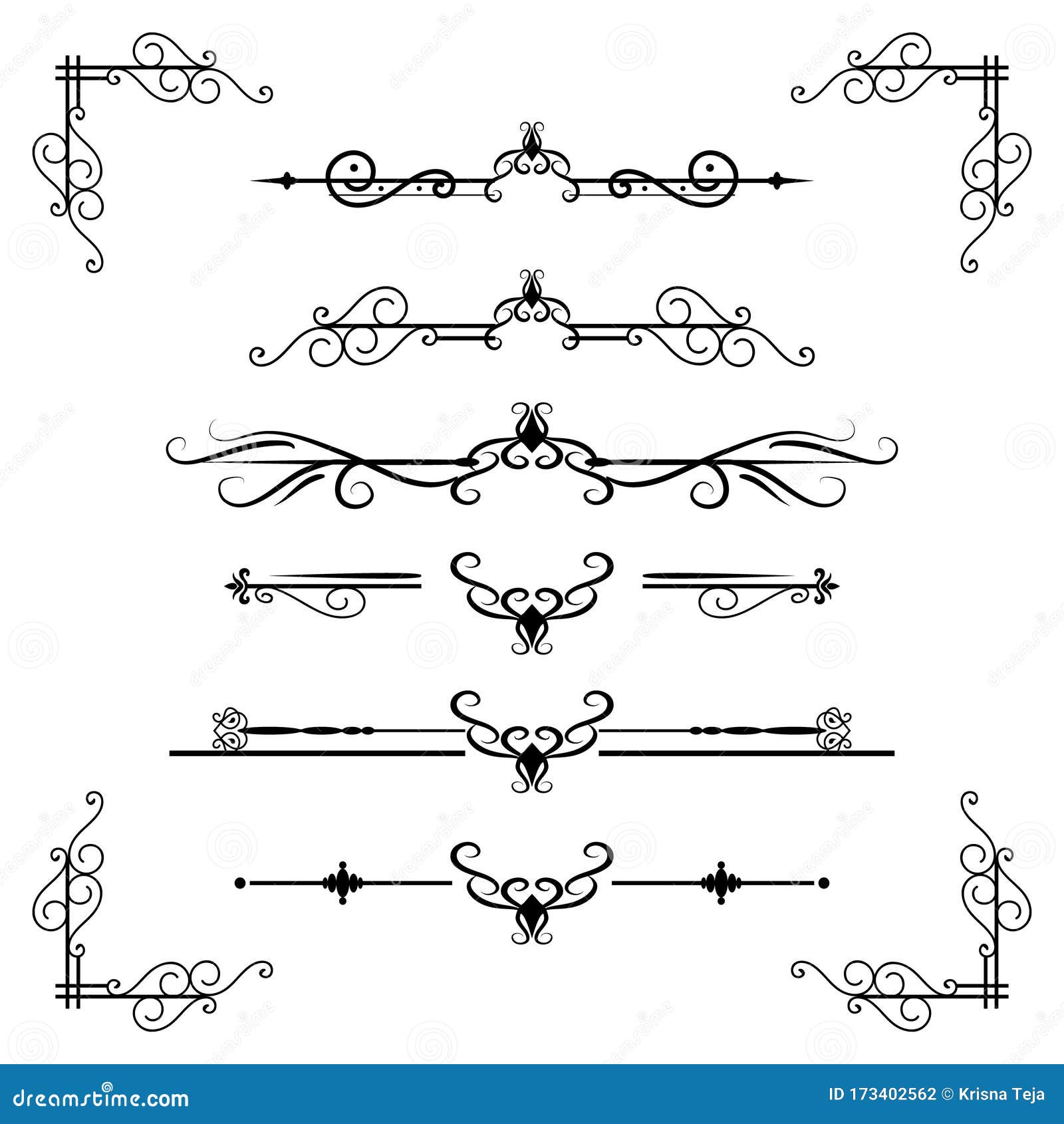 Text Separator Decoratice Divider Book Typography Ornament Design ...