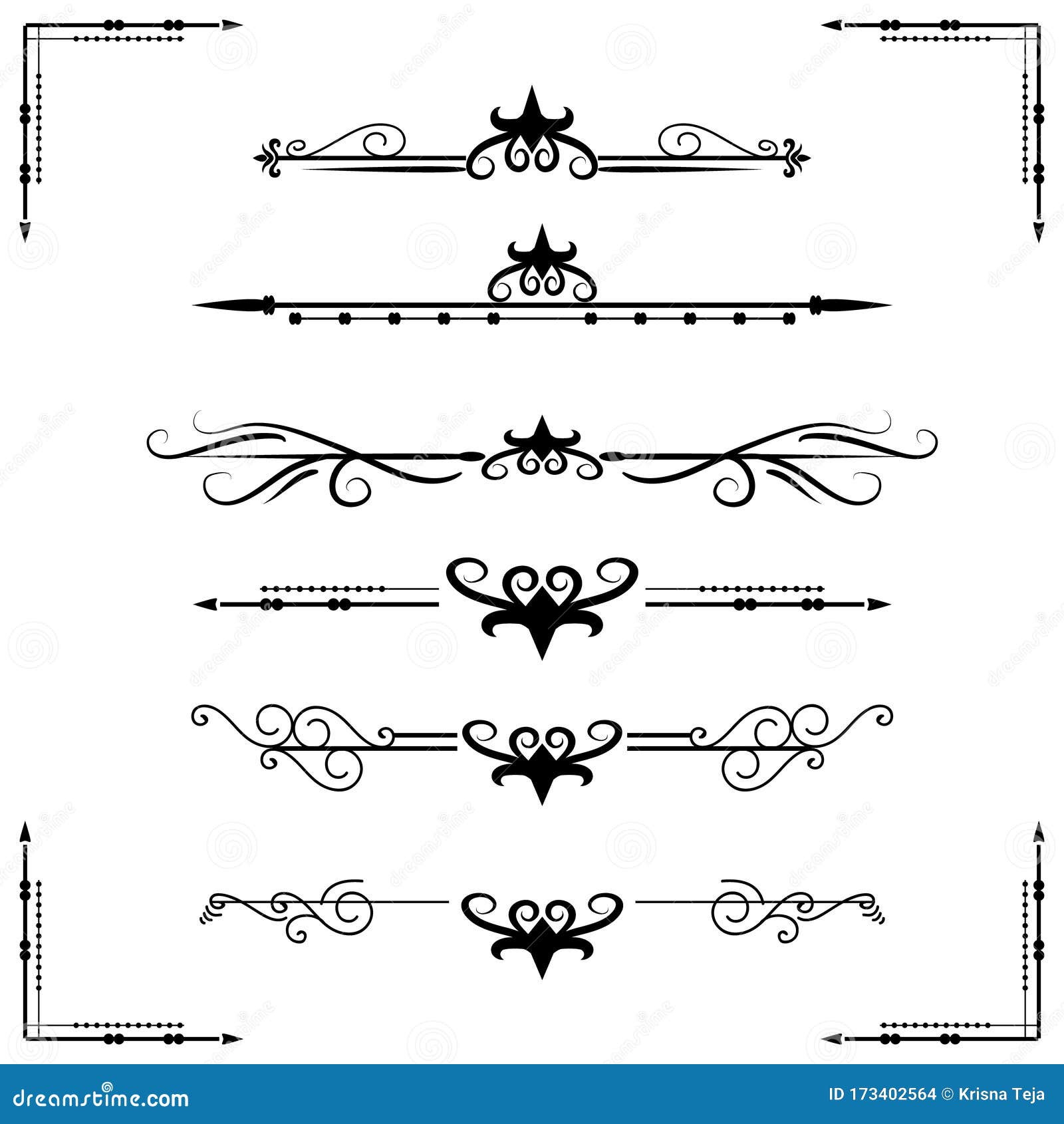 Text Separator Decoratice Divider Book Typography Ornament Design ...