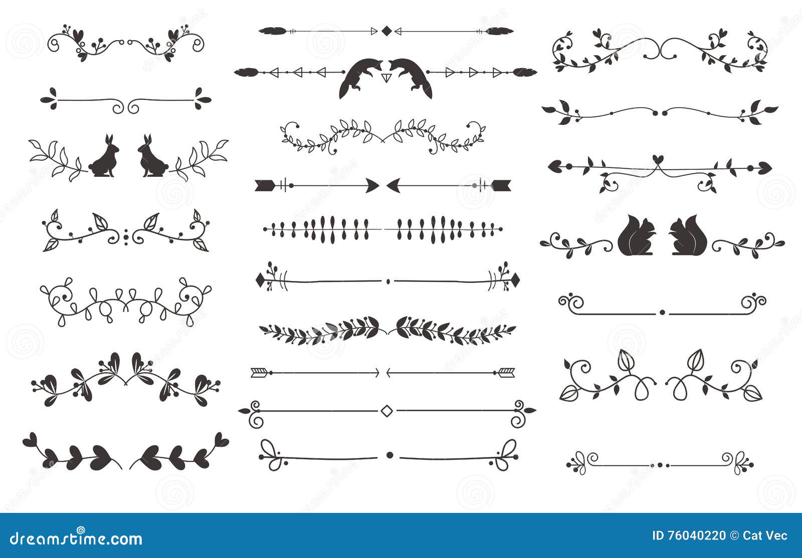 Text Separators Decoration Vector Set. | CartoonDealer.com #76040220