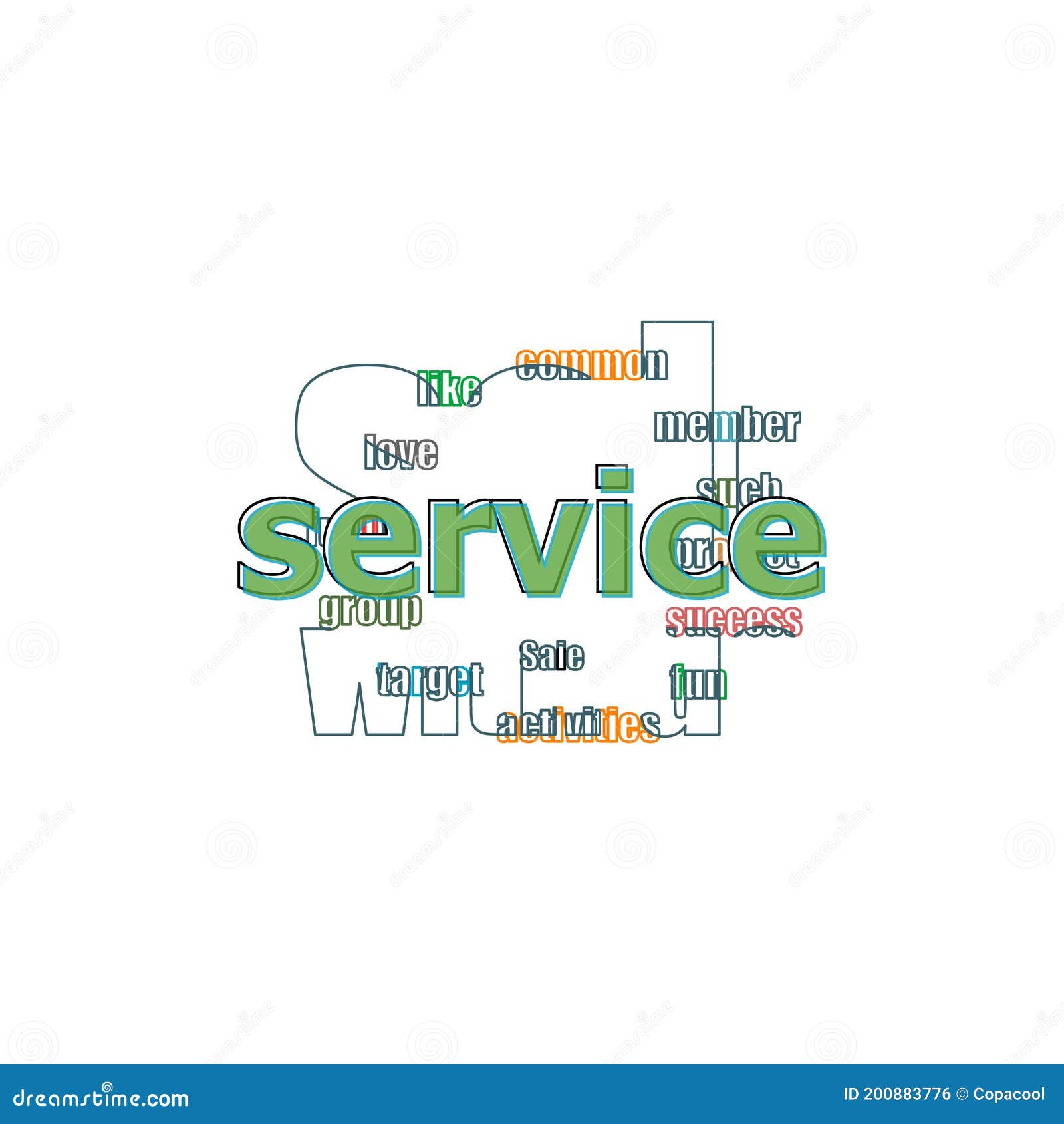 Text Service. Business Concept Stock Illustration - Illustration of ...
