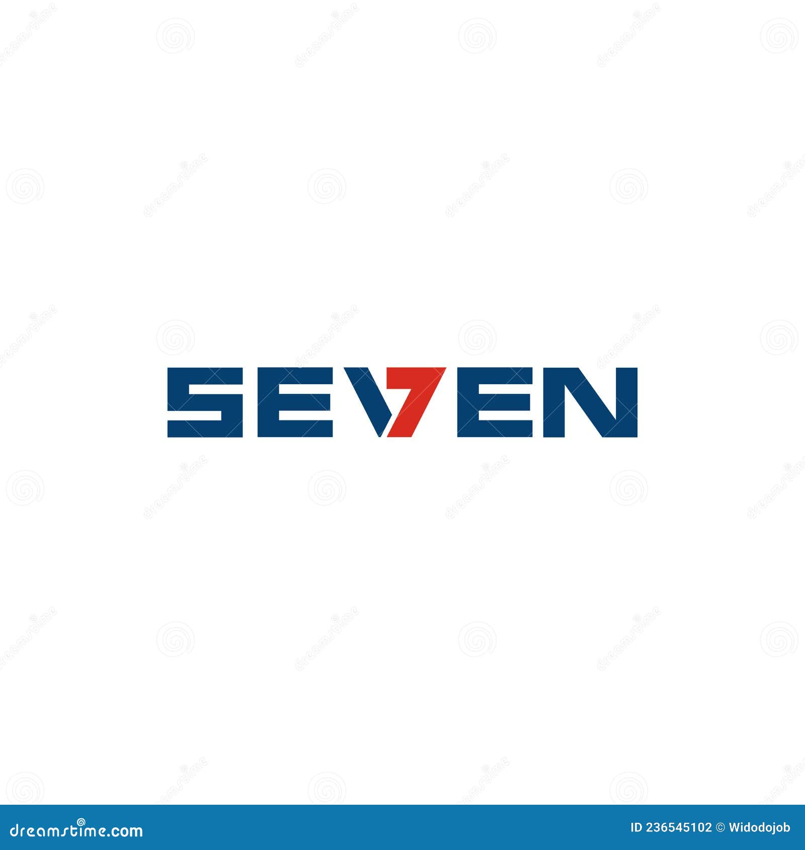 Text Seven Logo Design Vector Stock Vector - Illustration of branding ...