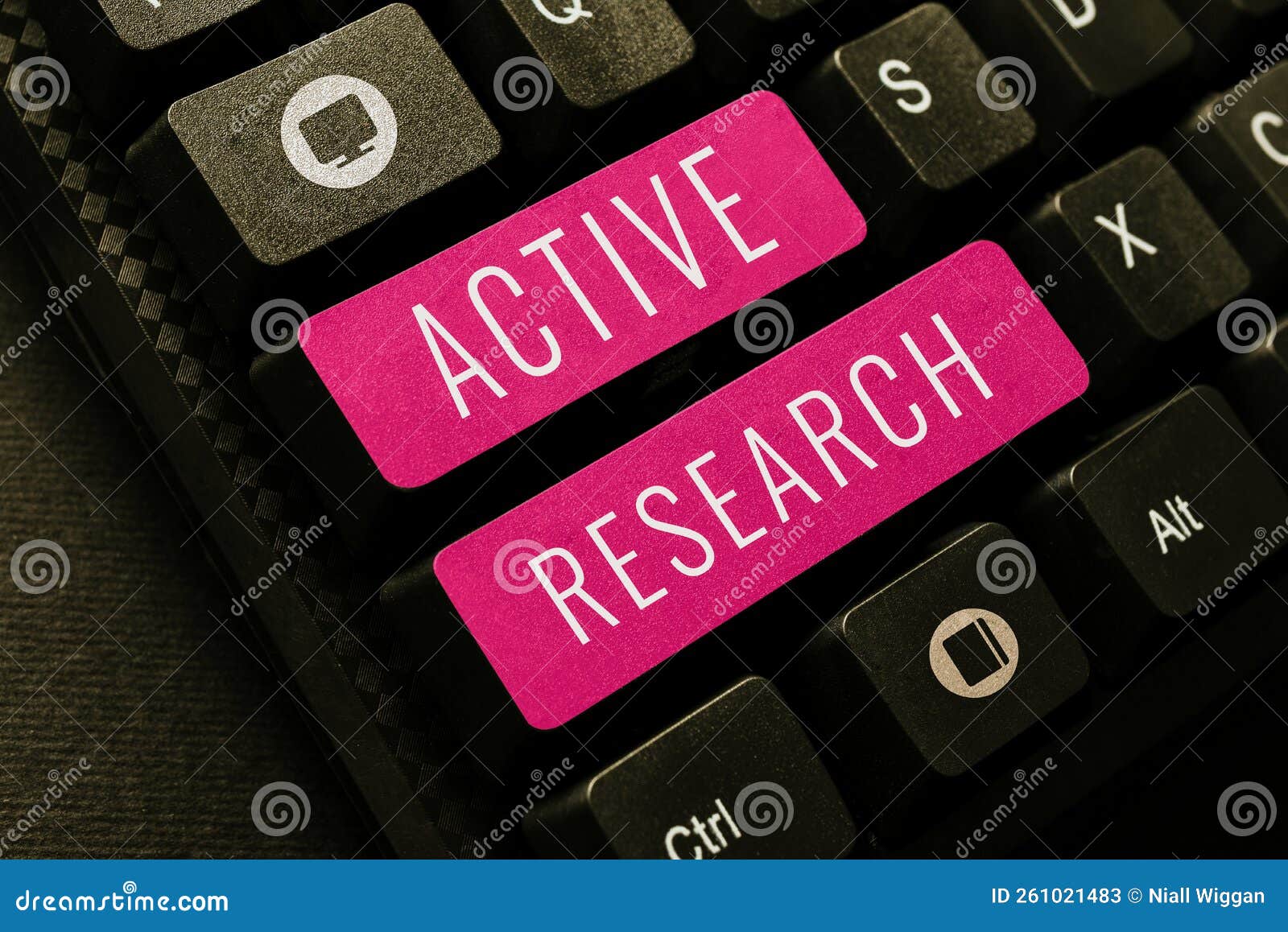 Conceptual Display Active Research. Internet Concept Simultaneous ...