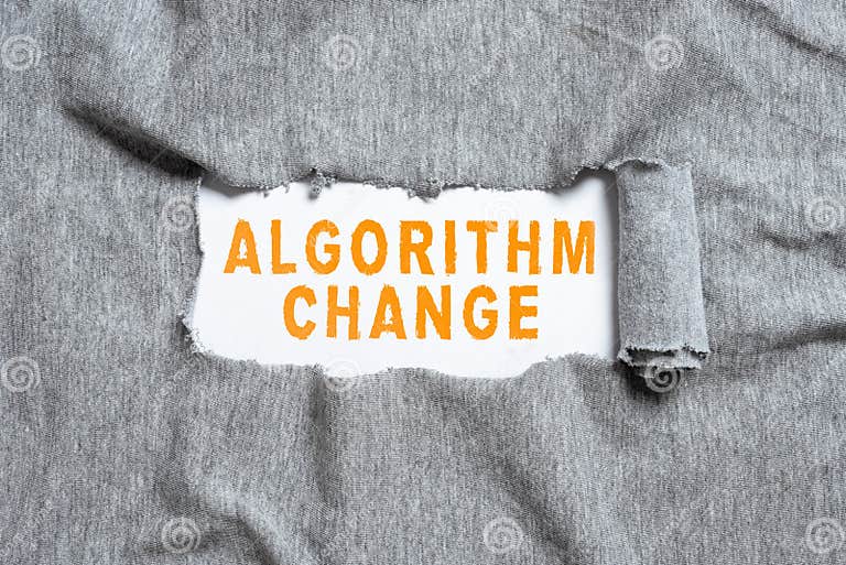 Text Showing Inspiration Algorithm Change. Conceptual Photo Change in ...