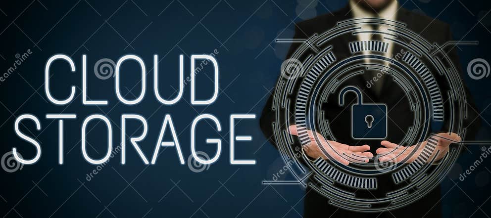 Text Showing Inspiration Cloud Storage. Word for Computing Connect ...