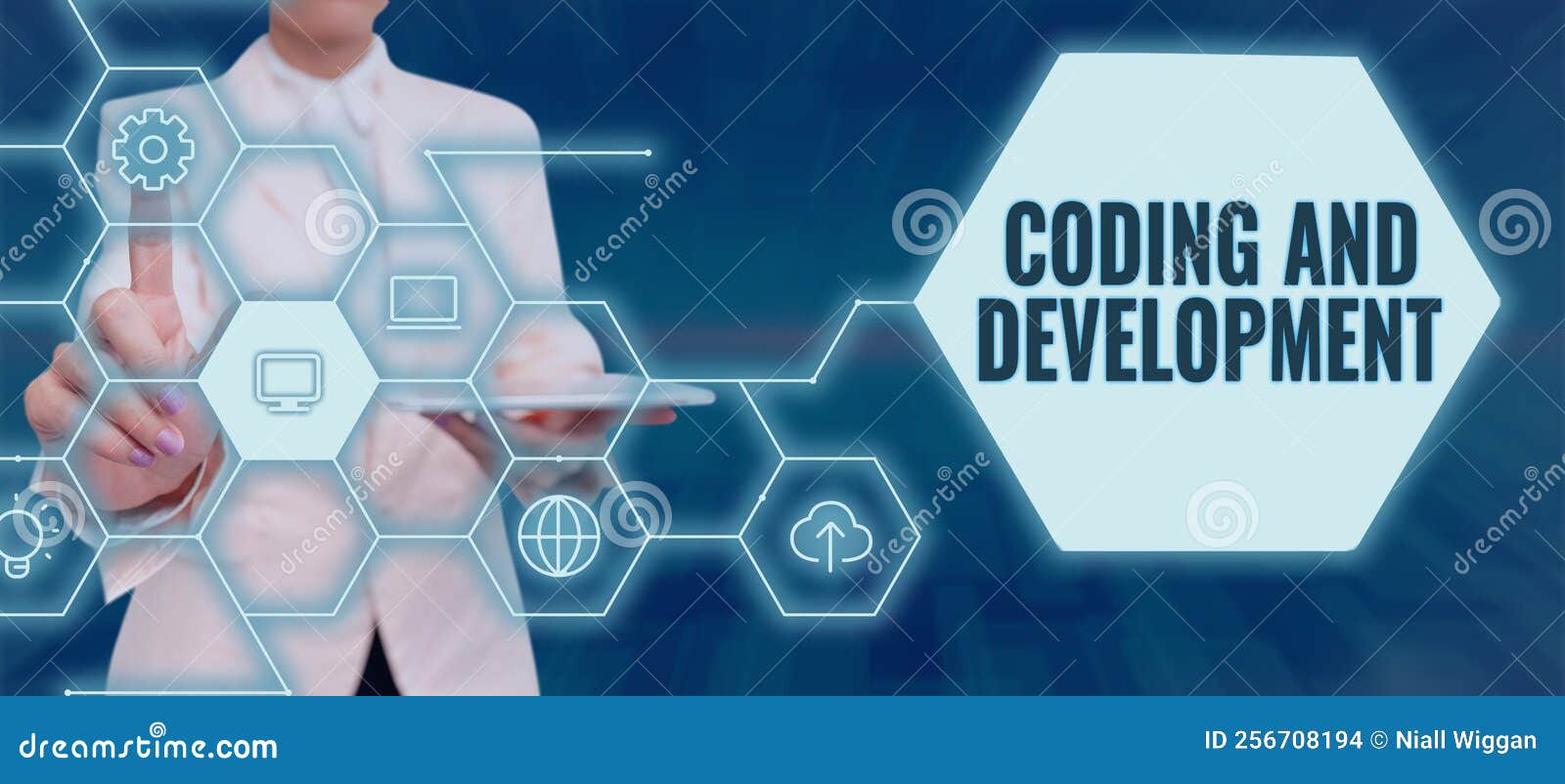 Conceptual Caption Coding And Development Business Idea Programming
