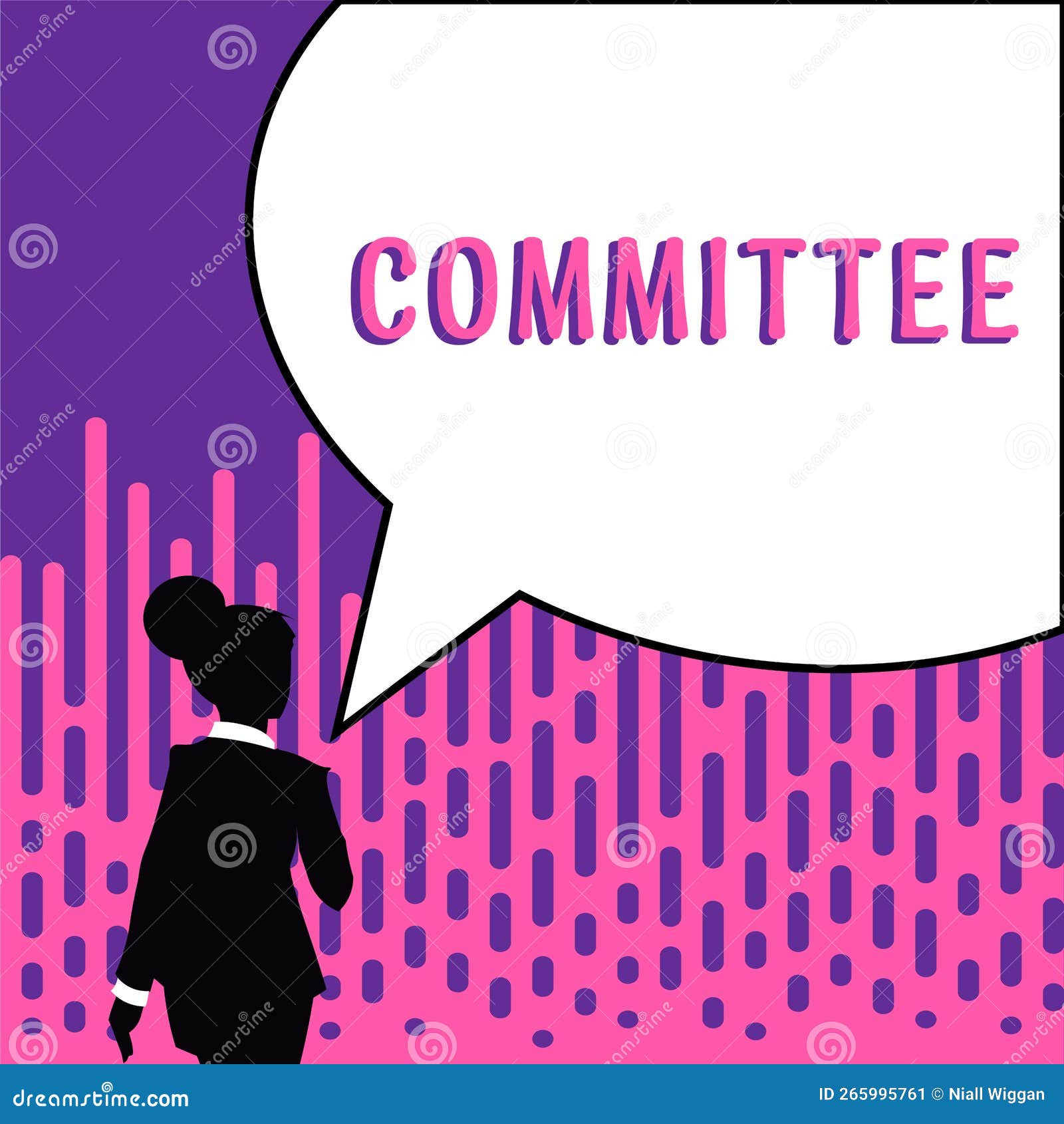 Text Caption Presenting Committee. Business Idea Group of People ...