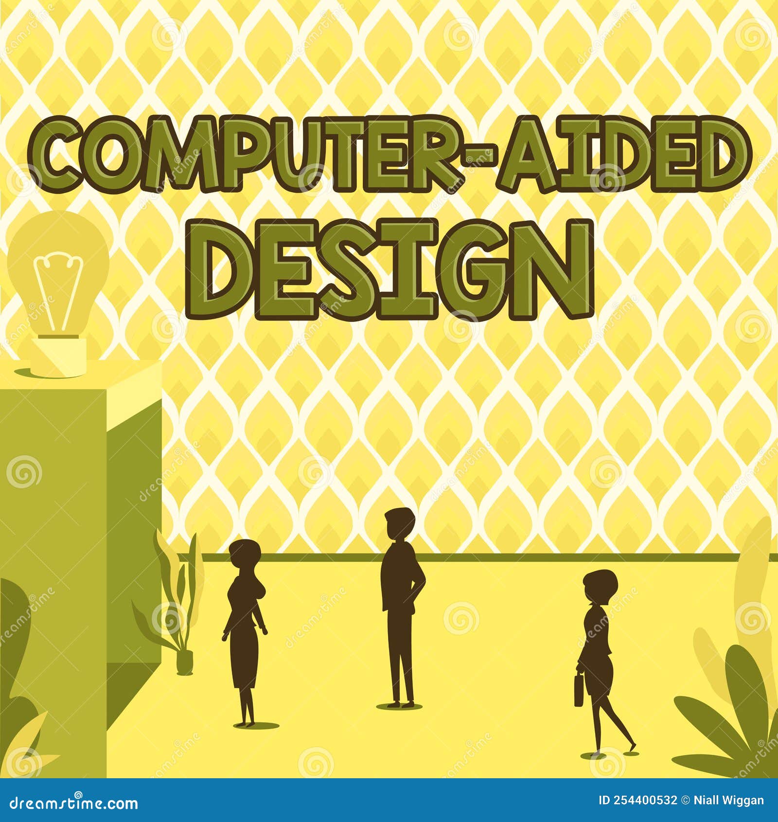 Text Showing Inspiration Computer Aided Design. Word for CAD Industrial ...