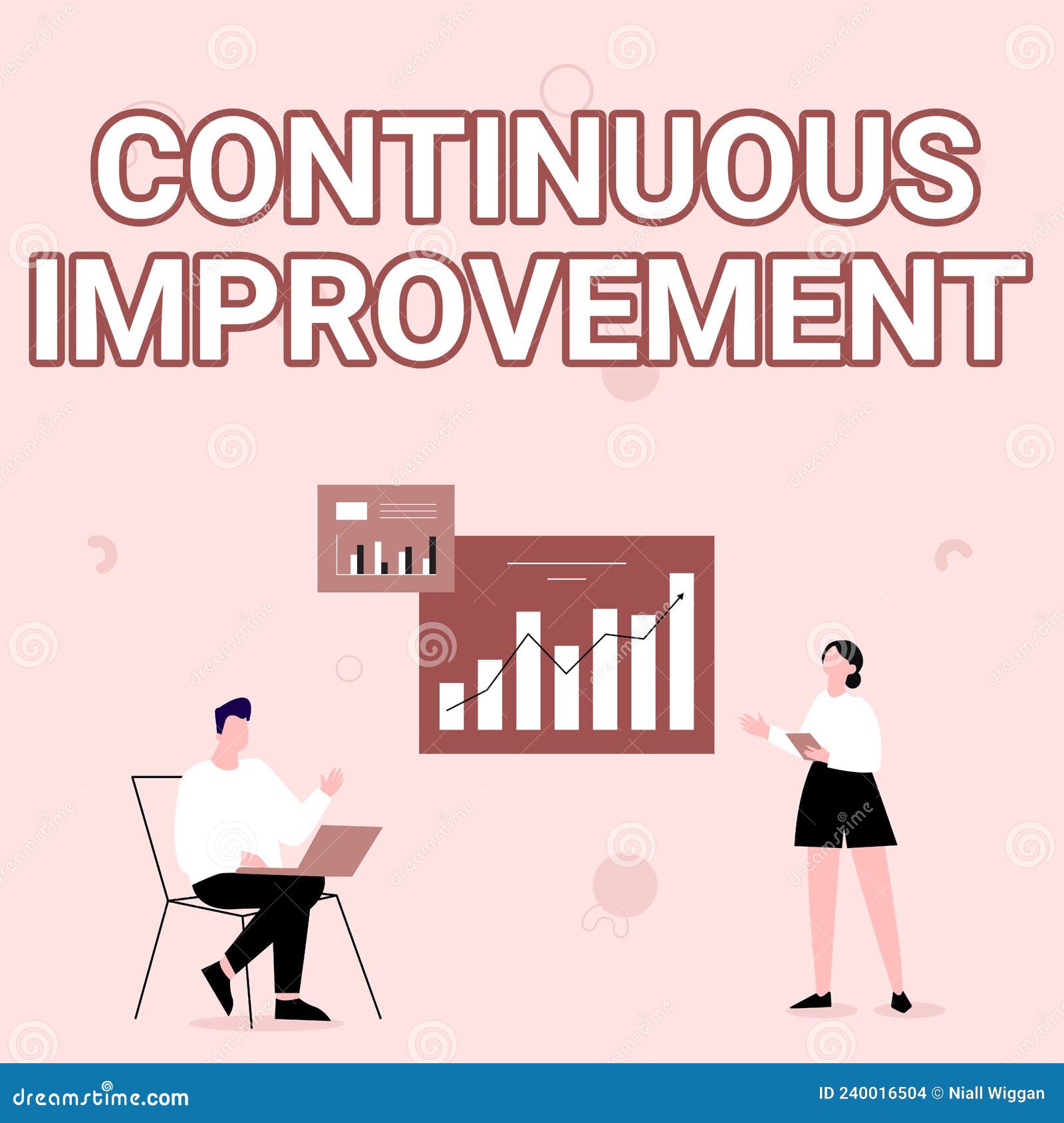 Text Showing Inspiration Continuous Improvement. Word Written on Making ...