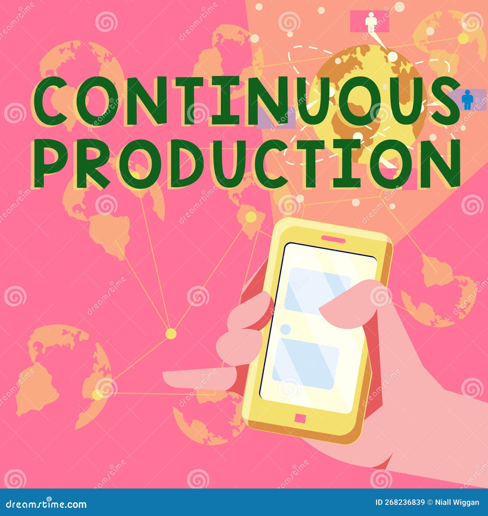 Text Showing Inspiration Continuous Production. Business Idea Involves ...