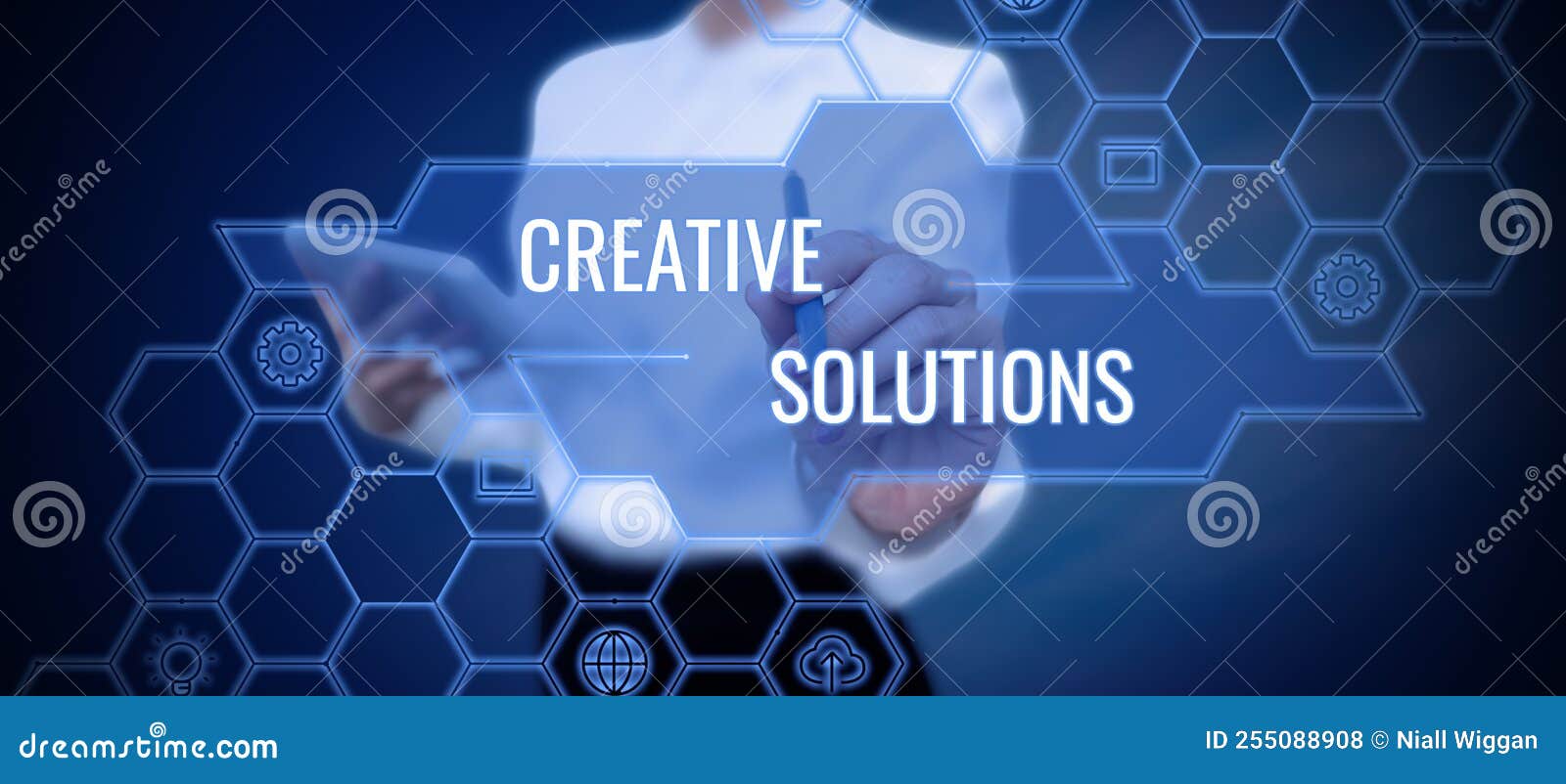 Text Showing Inspiration Creative SolutionsOriginal and Unique Approach ...