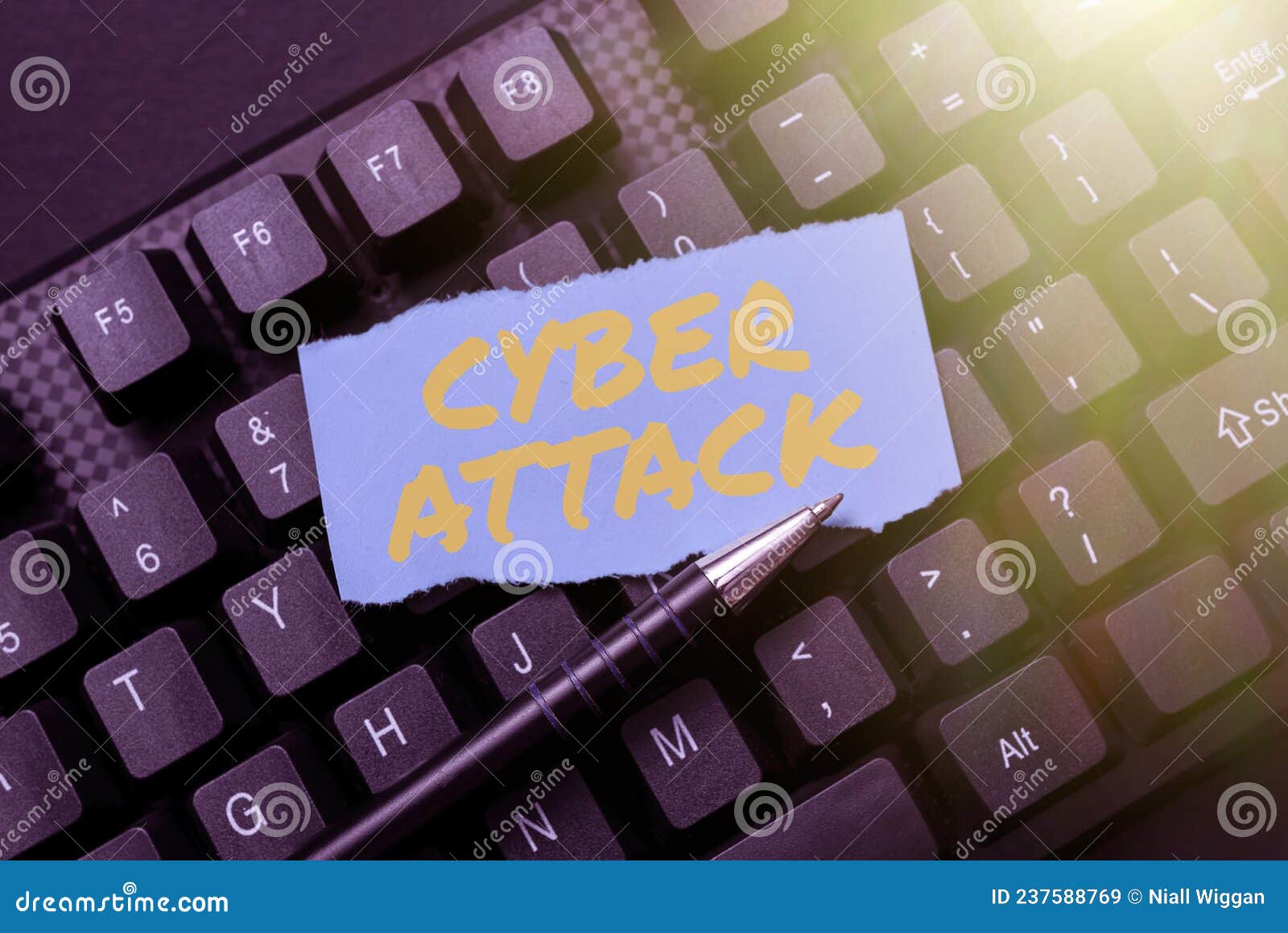 Text Sign Showing Cyber Attack. Concept Meaning an Attempt by Hackers ...