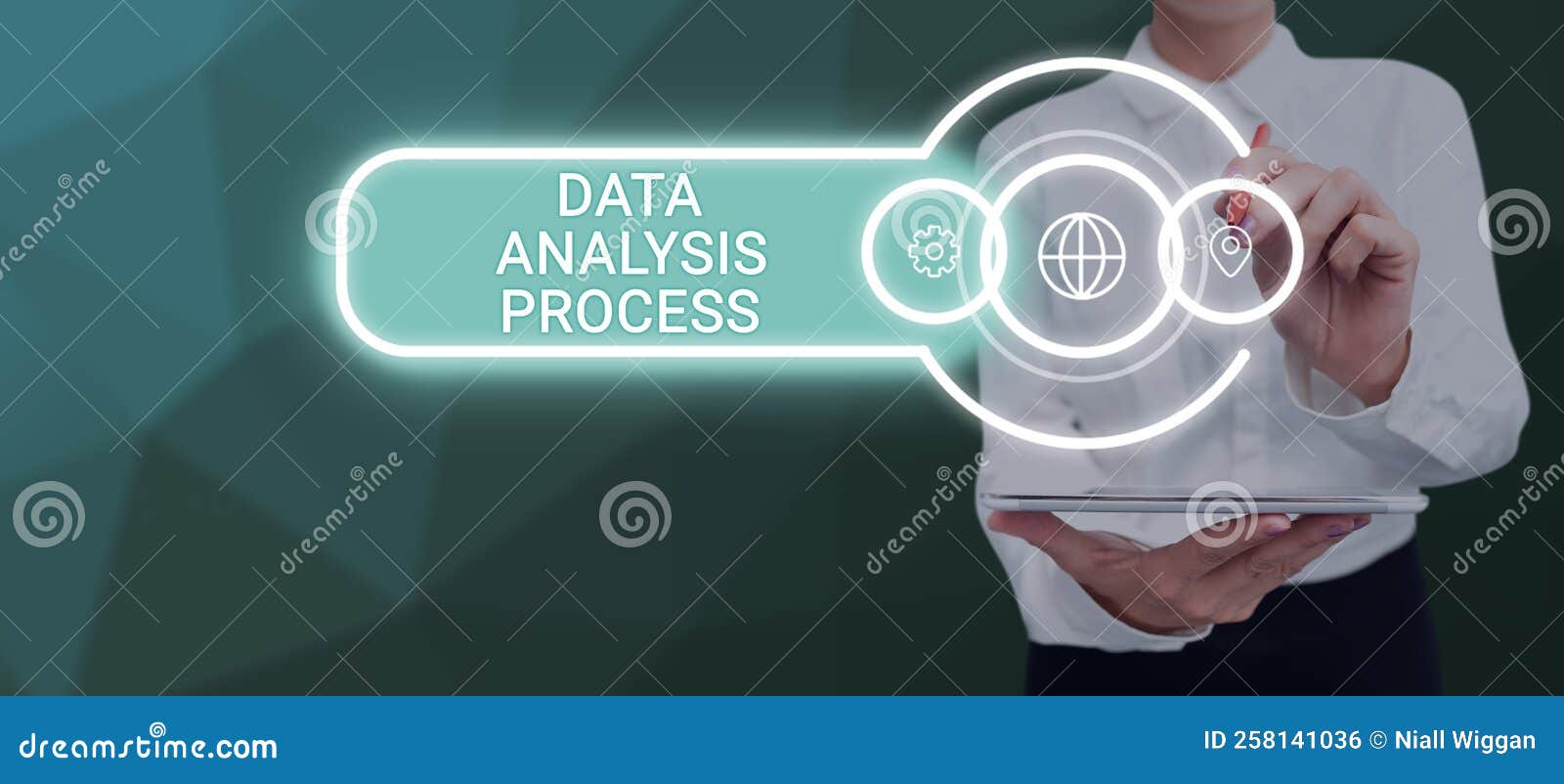 Text Showing Inspiration Data Analysis Process. Internet Concept Build a Dashboard and Analyze ...