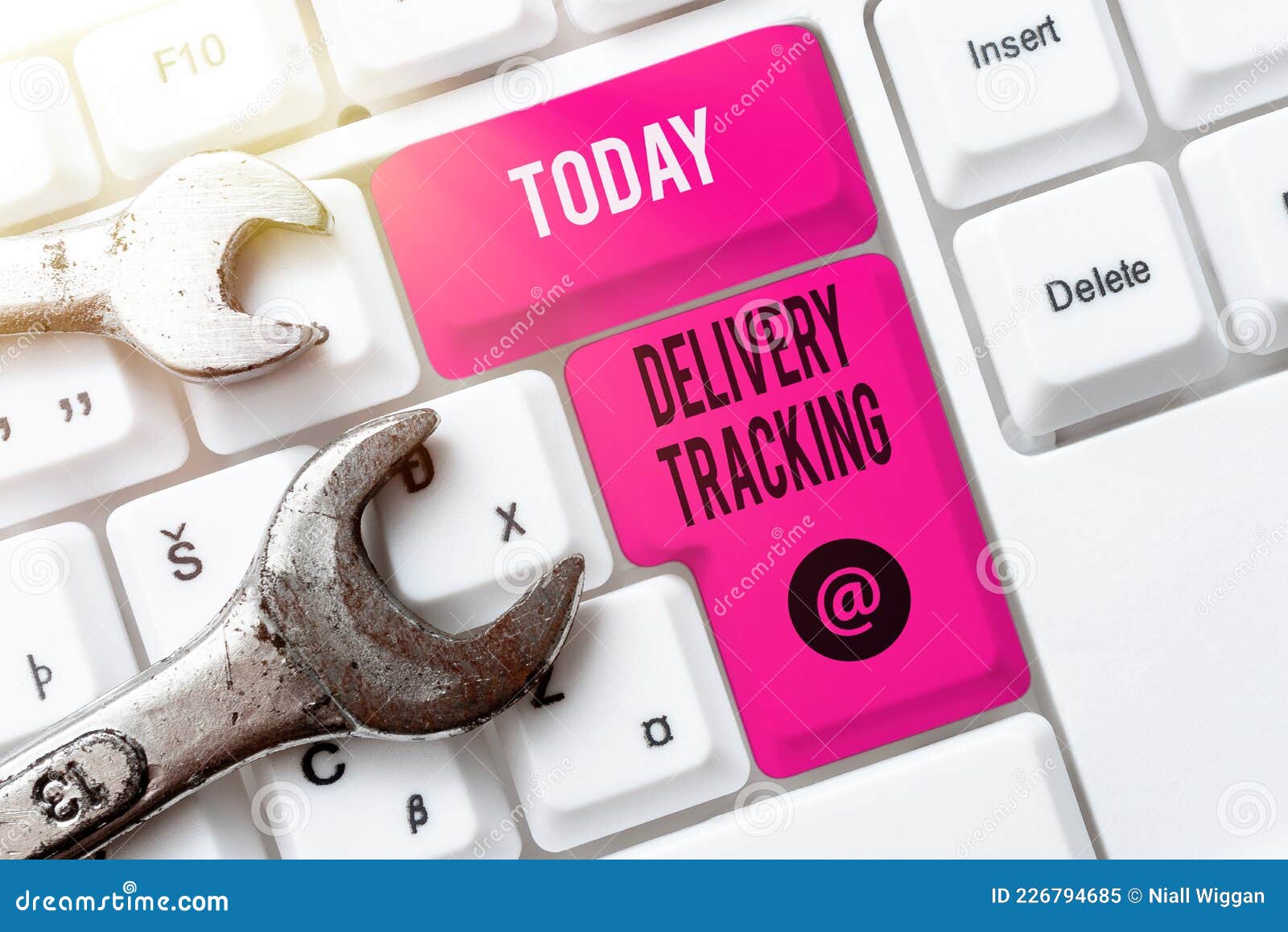 Handwriting Text Delivery Tracking. Conceptual Photo the Process of ...