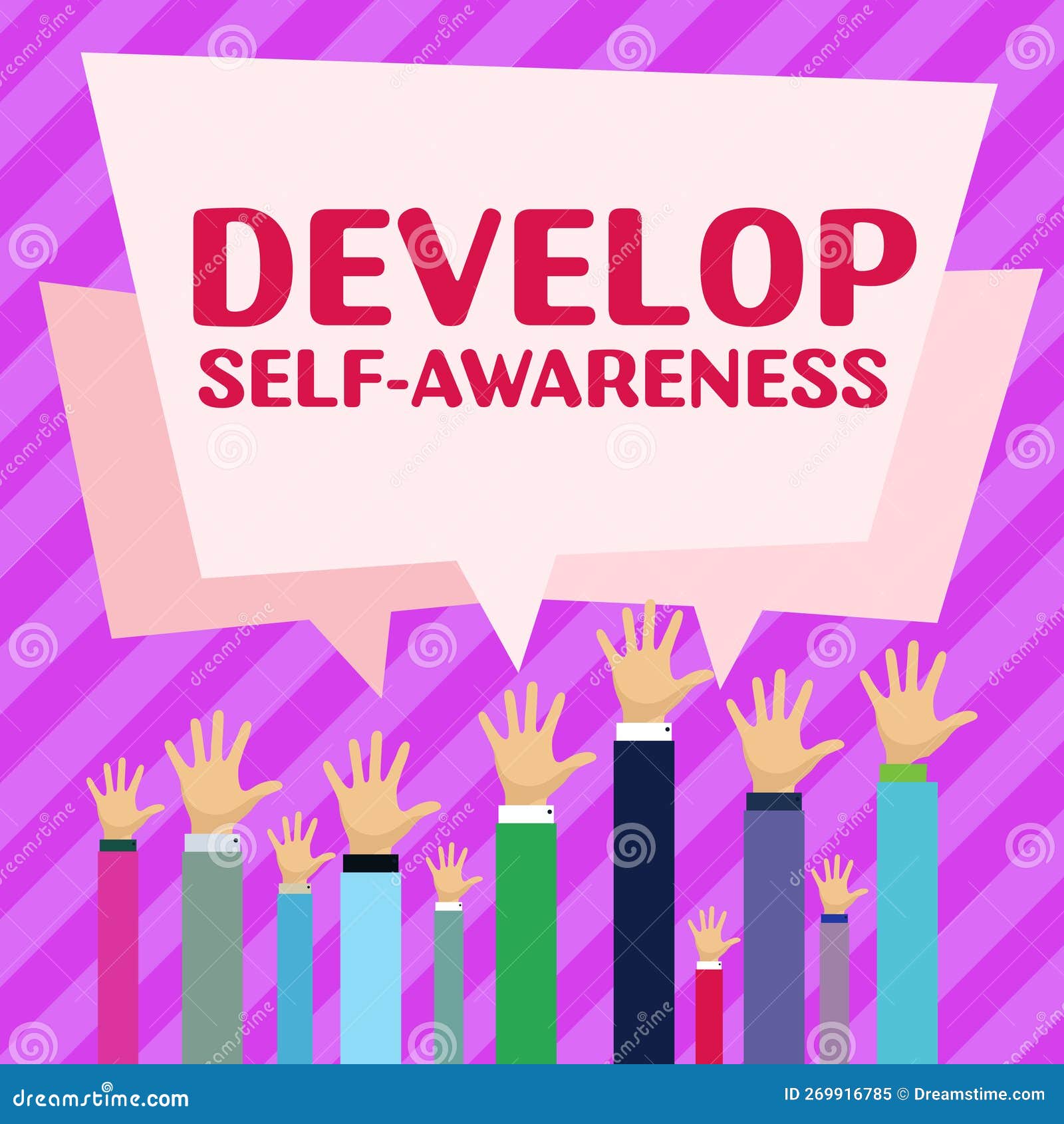 Text Showing Inspiration Develop Self Awareness. Business Idea Improve ...