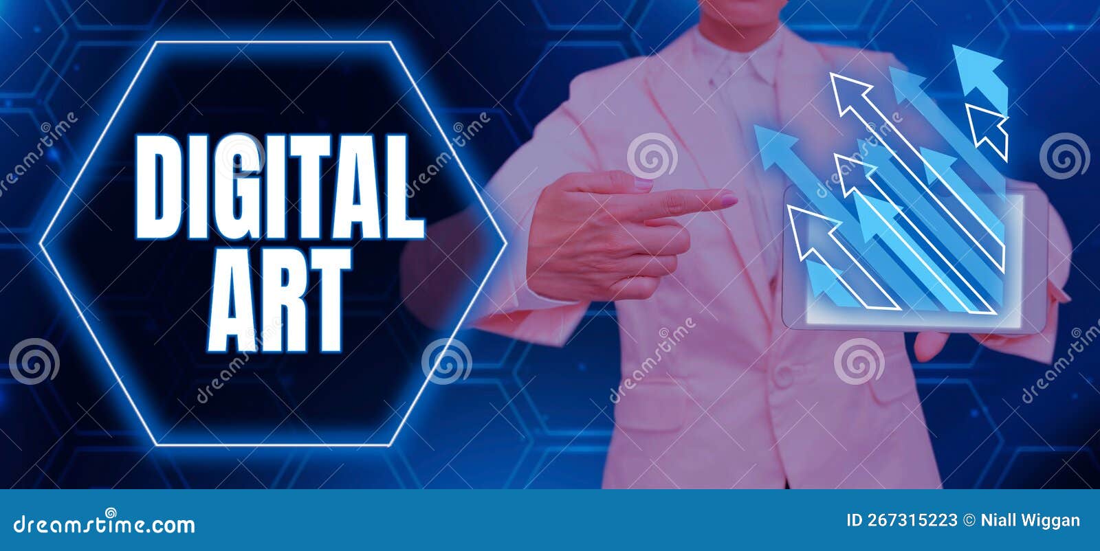 Text Showing Inspiration Digital Art. Concept Meaning Use of Skill and ...