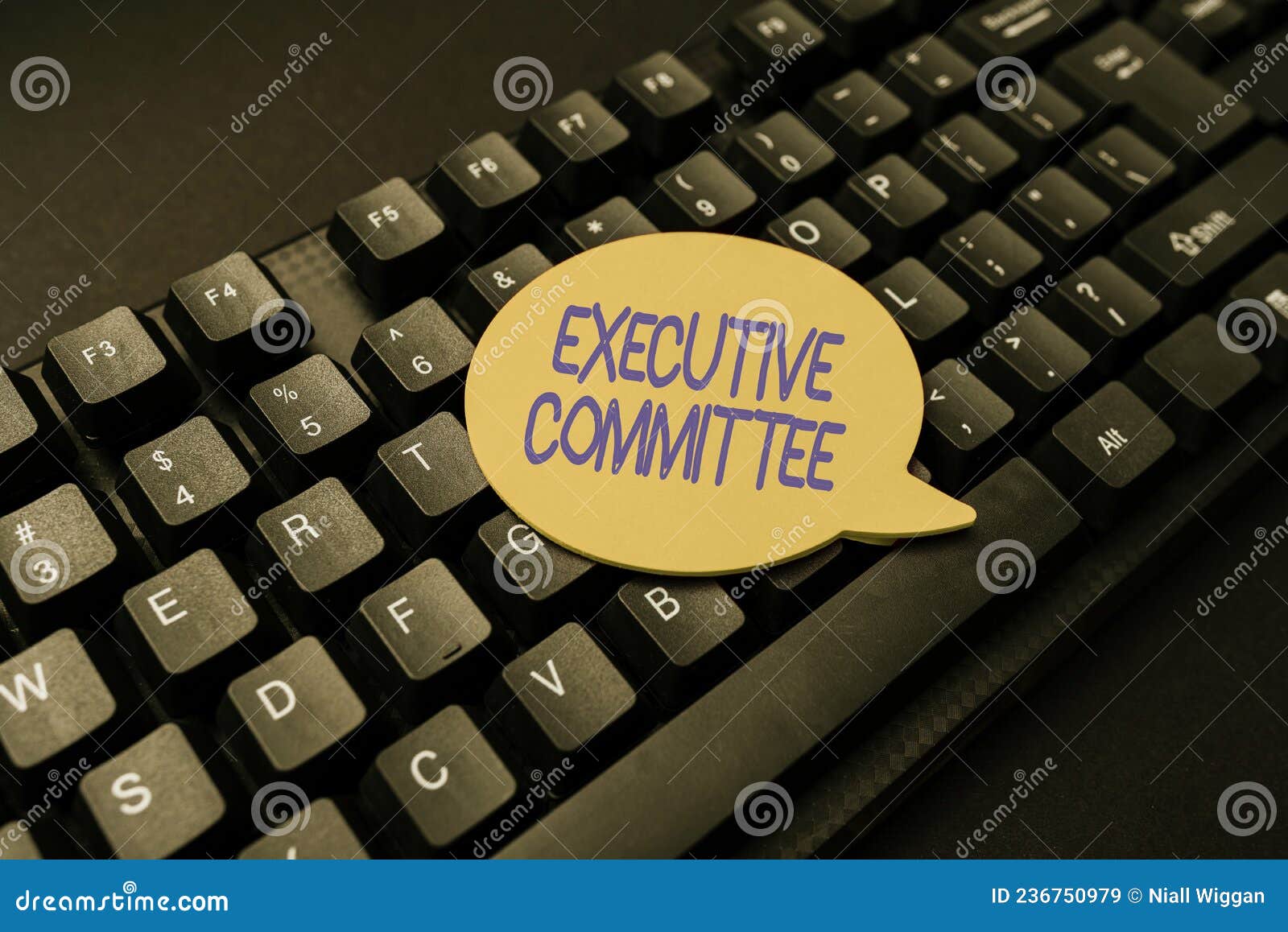 Writing Displaying Text Executive Committee. Business Approach Group of ...