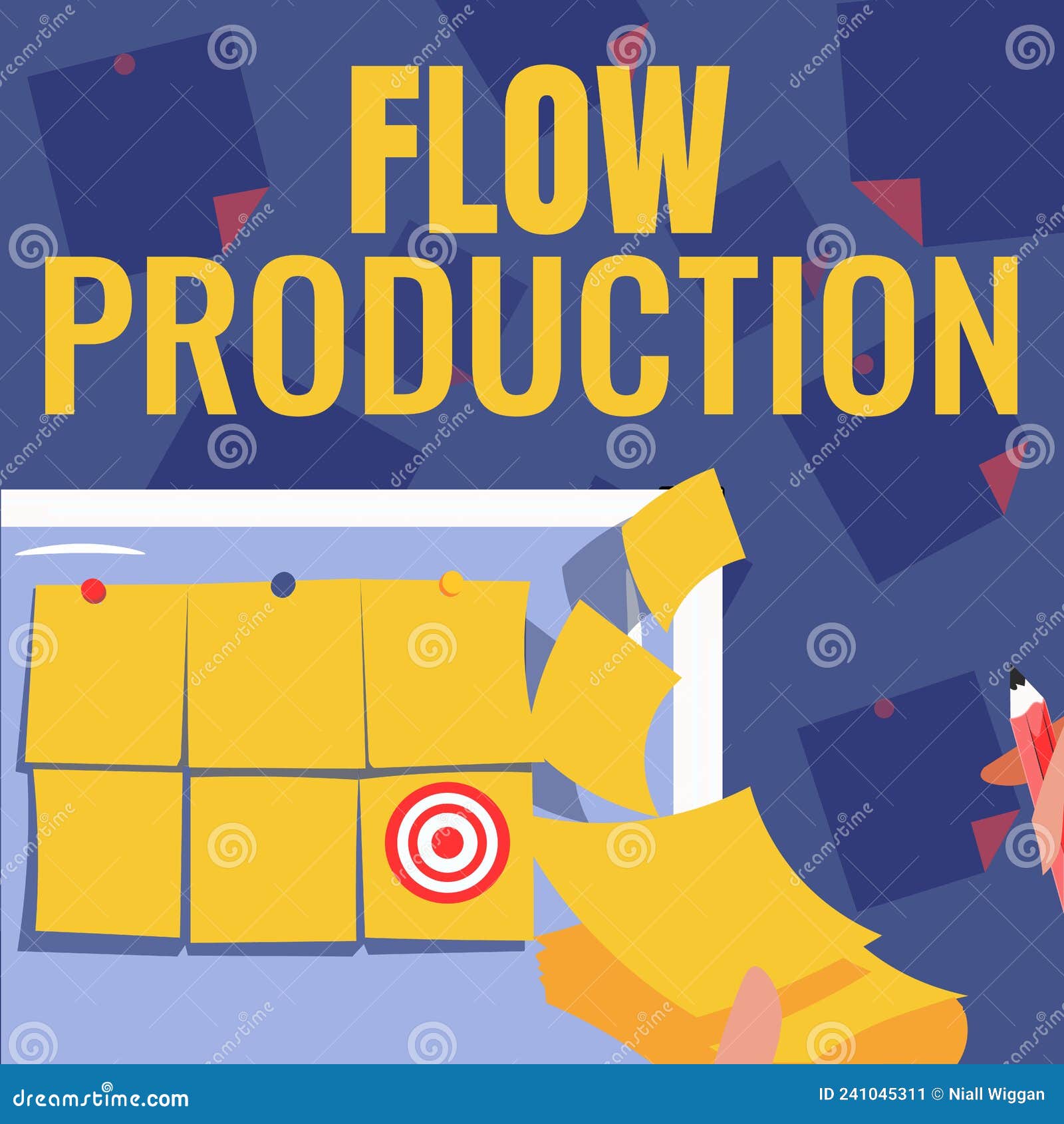 Text Showing Inspiration Flow Production. Concept Meaning Items are ...