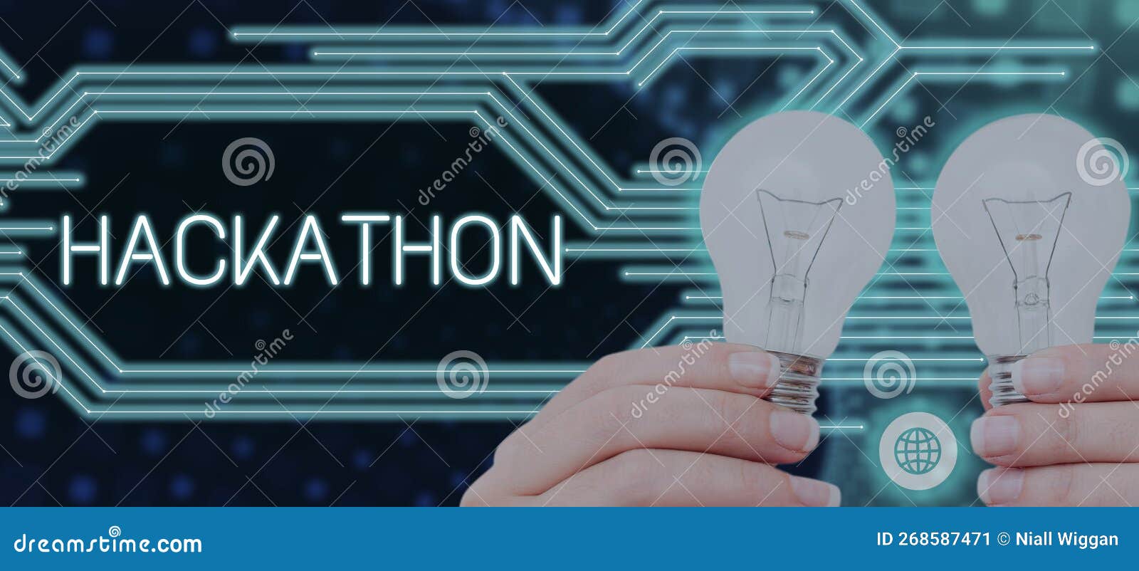 Text Showing Inspiration Hackathon. Business Idea Event Where Large ... Text Showing Inspiration Hackathon. Business Idea Event Where Large ...