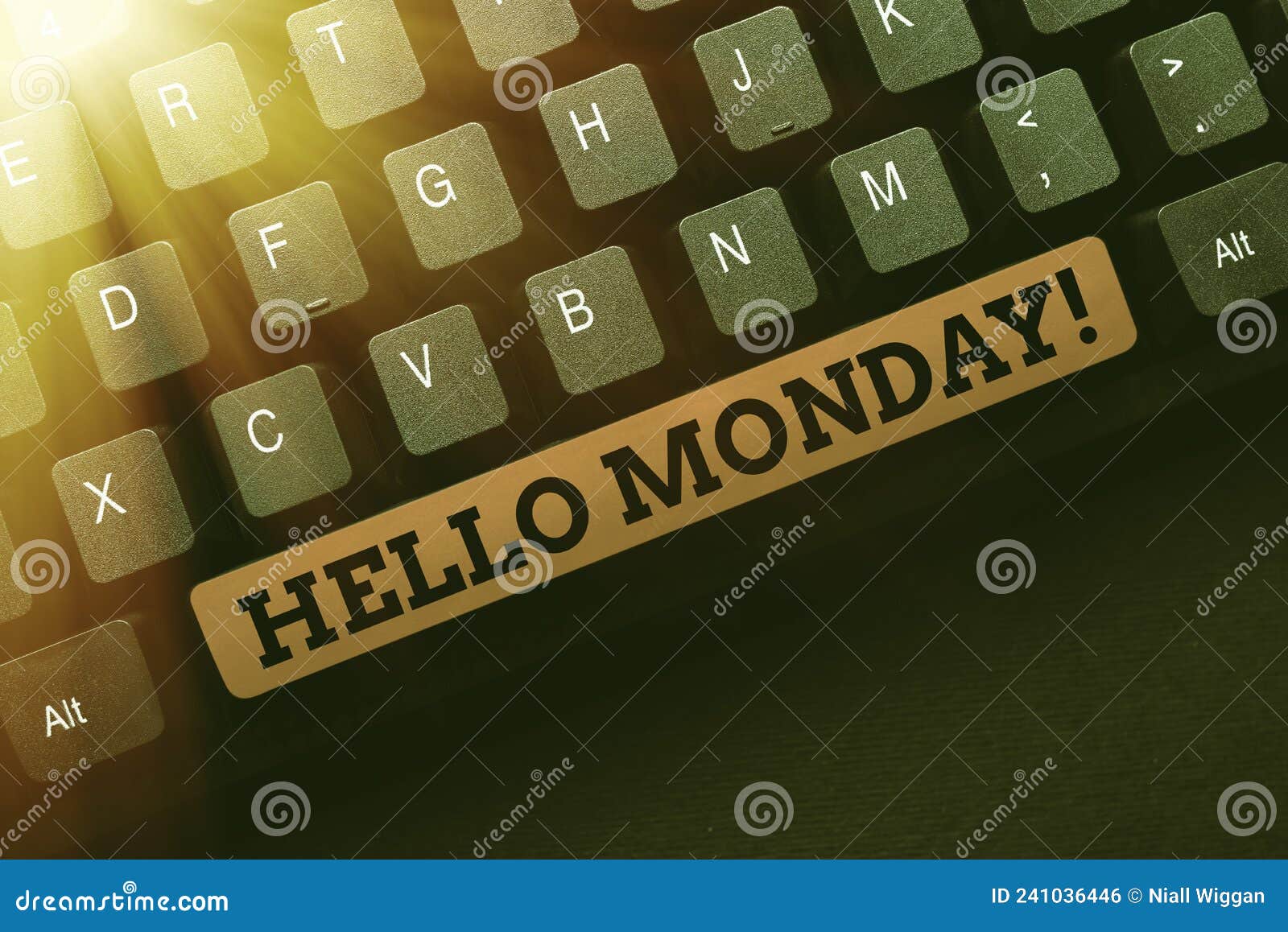 Conceptual Display Hello Monday. Business Showcase Good Morning ...