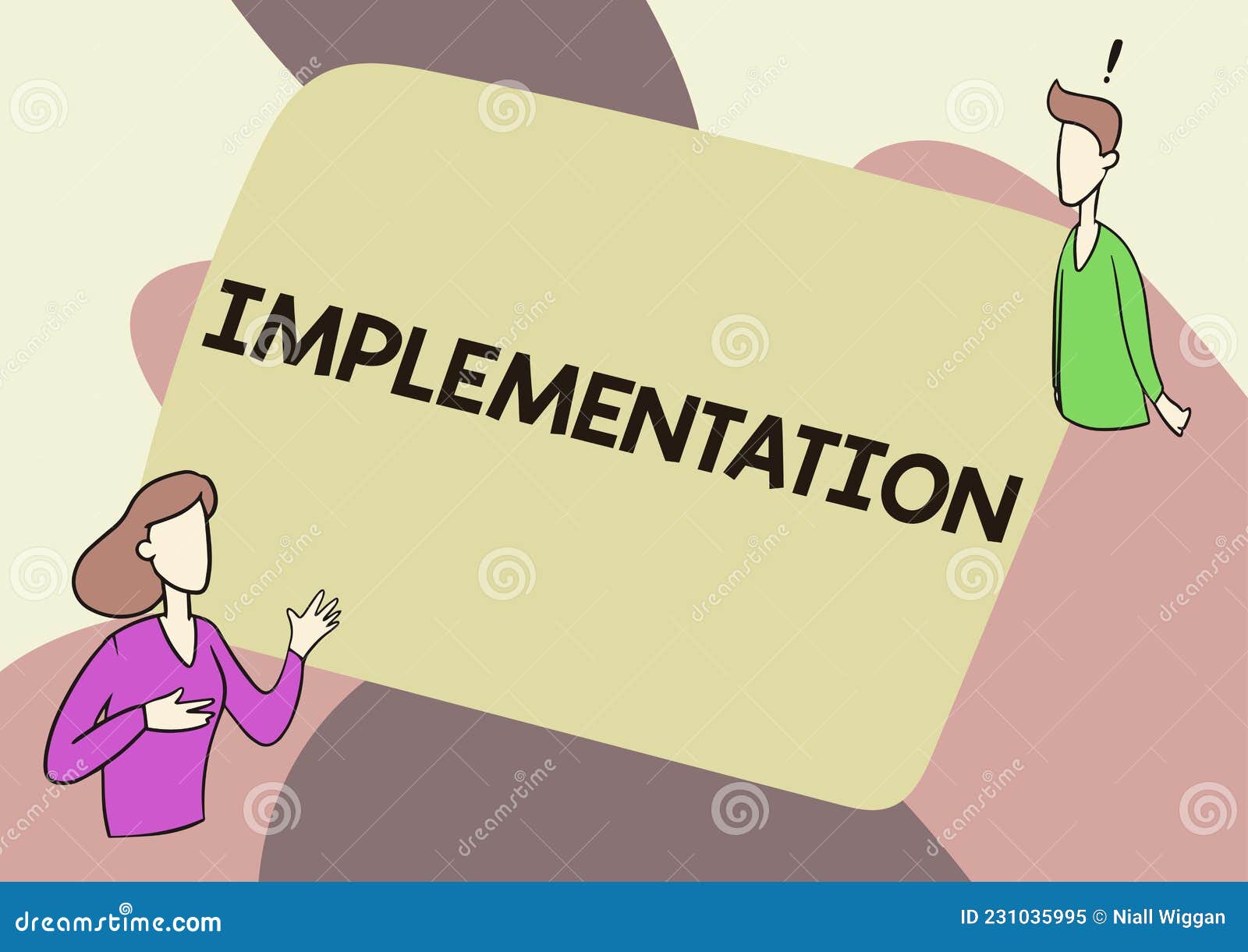 Text Showing Inspiration Implementation. Business Overview the Process ...