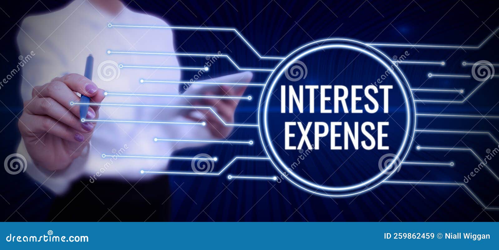 Text Showing Inspiration Interest Expense. Concept Meaning Connects ...