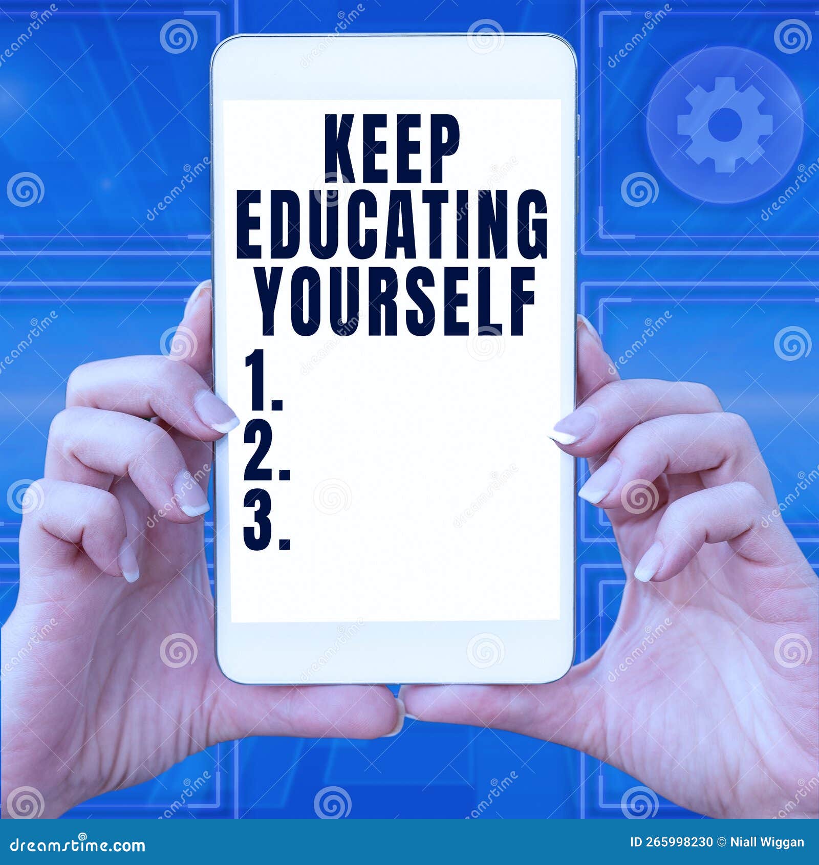 Text Showing Inspiration Keep Educating Yourself. Word Written on Dont ...