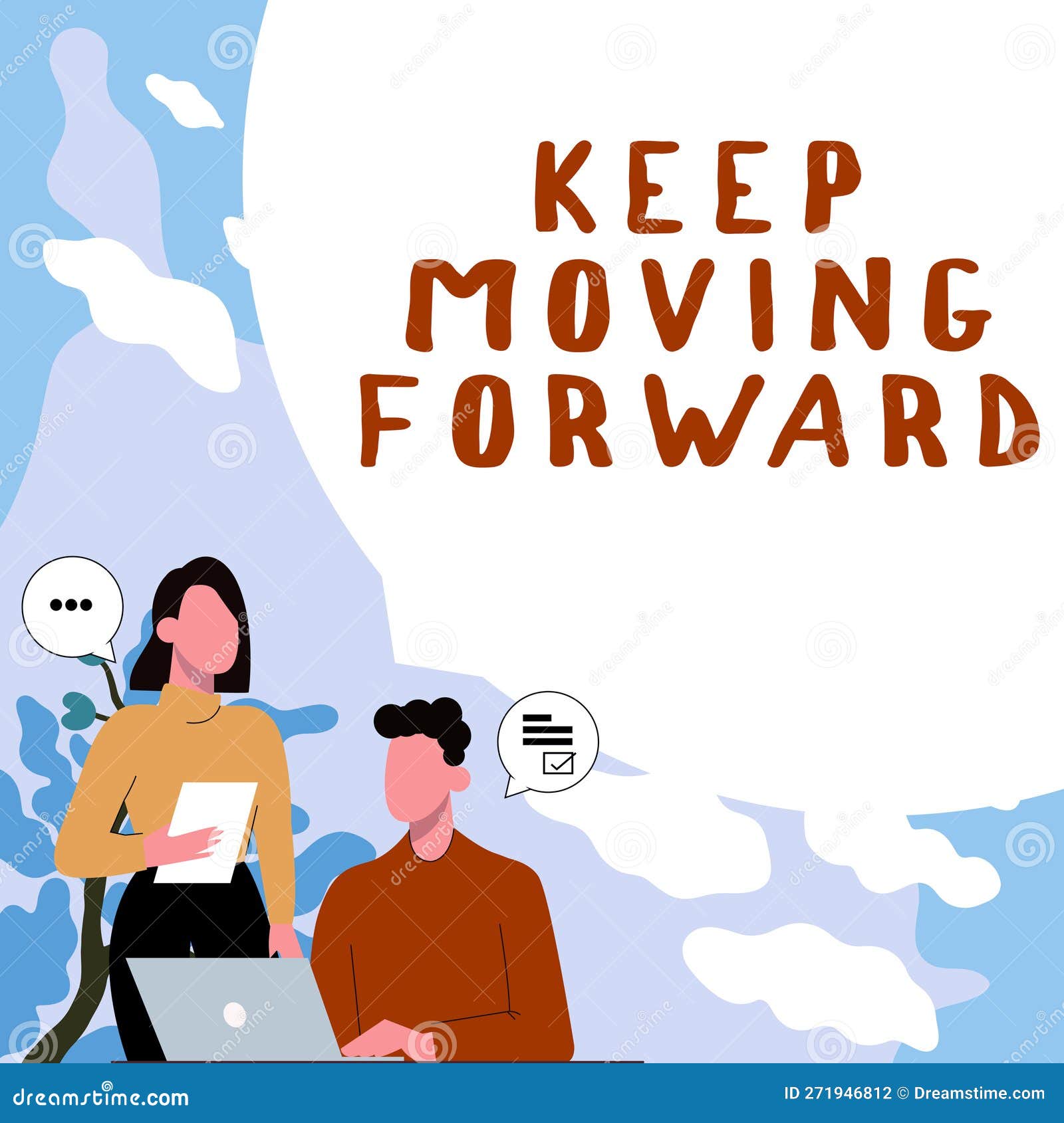 Text Showing Inspiration Keep Moving Forward. Business Idea Invitation ...