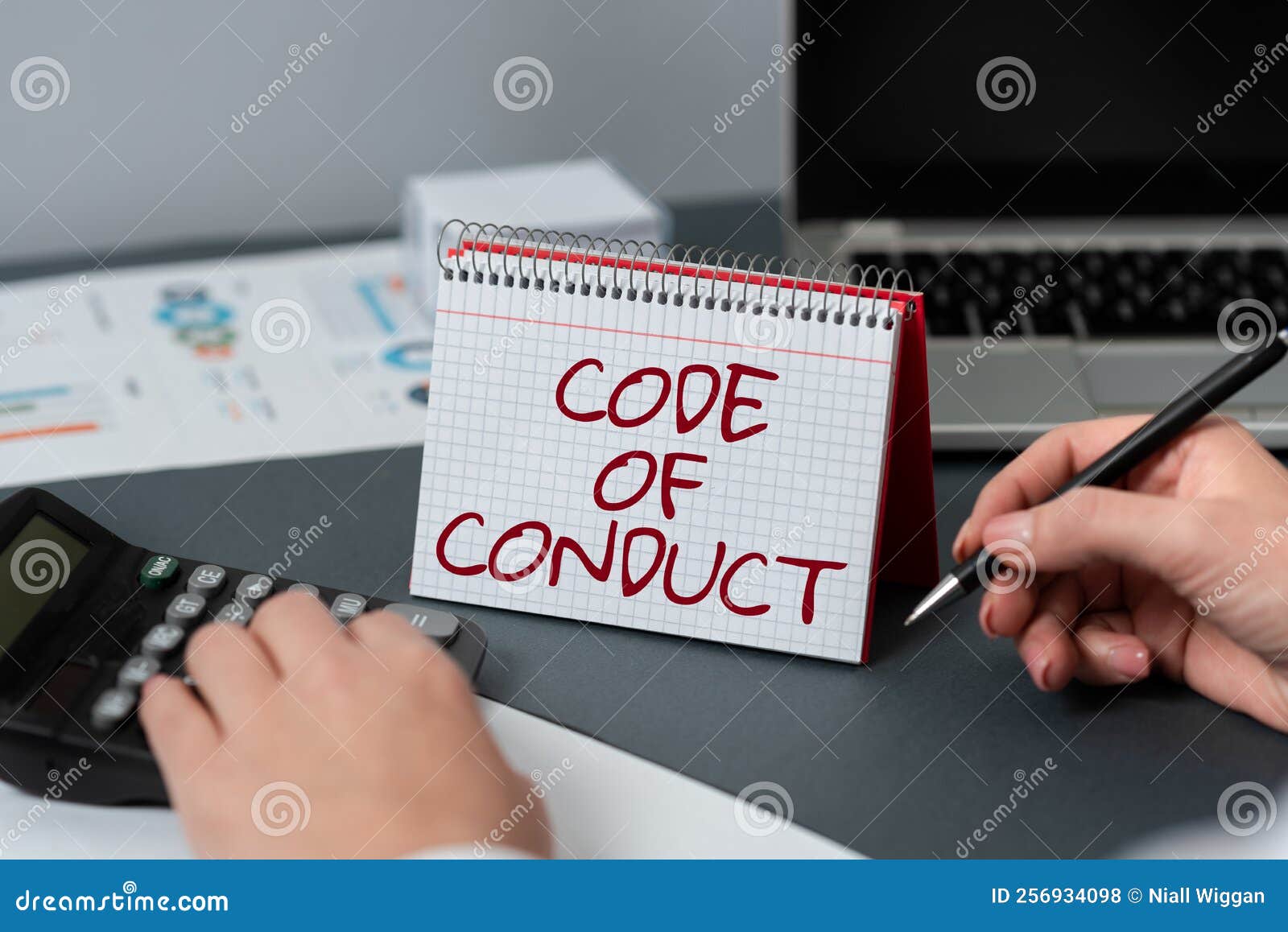 Text Showing Inspiration Lead by Example. Business Overview Ethics ...