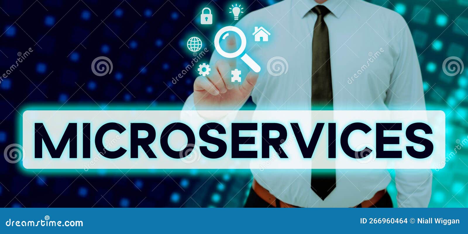 Text Showing Inspiration Microservices. Internet Concept Software ...