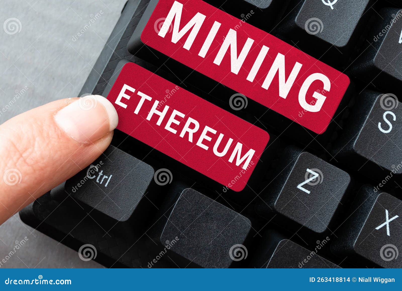 Text Showing Inspiration Mining Ethereum. Business Showcase the Process ...