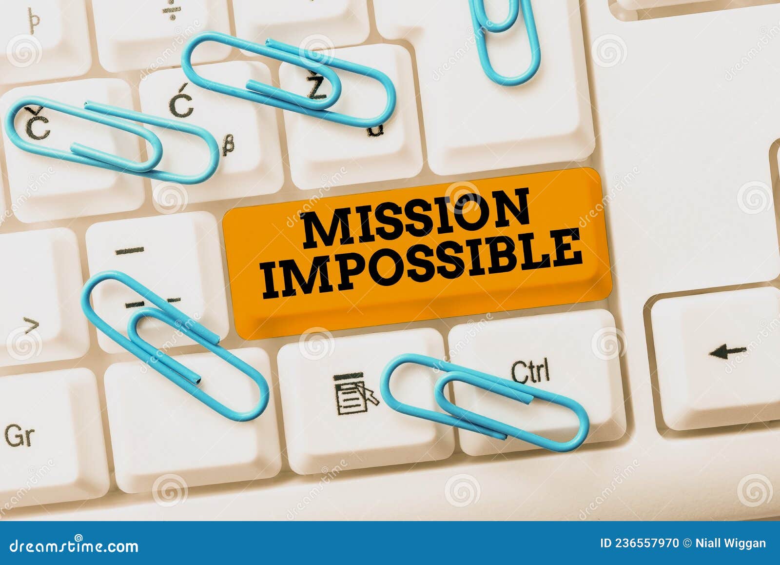 Conceptual Display Mission Impossible. Business Idea Difficult ...