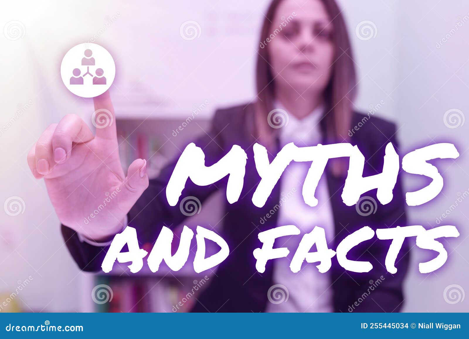 Text Showing Inspiration Myths And Factsoppositive Concept About Modern