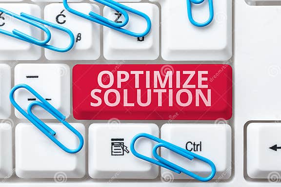 Text Showing Inspiration Optimize Solution. Business Overview Process ...
