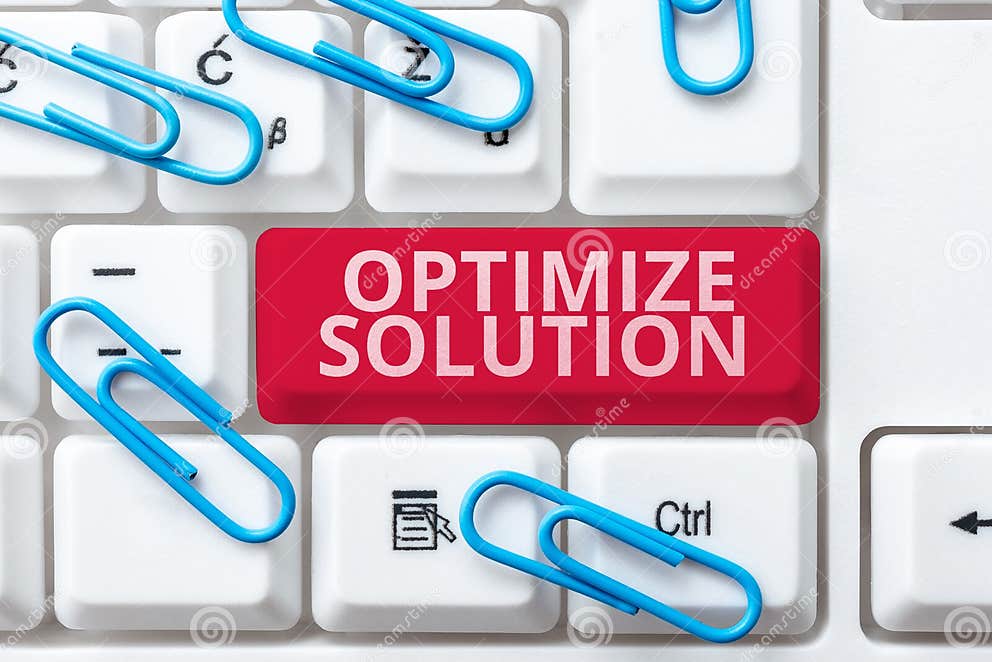 Text Showing Inspiration Optimize Solution. Business Overview Process ...