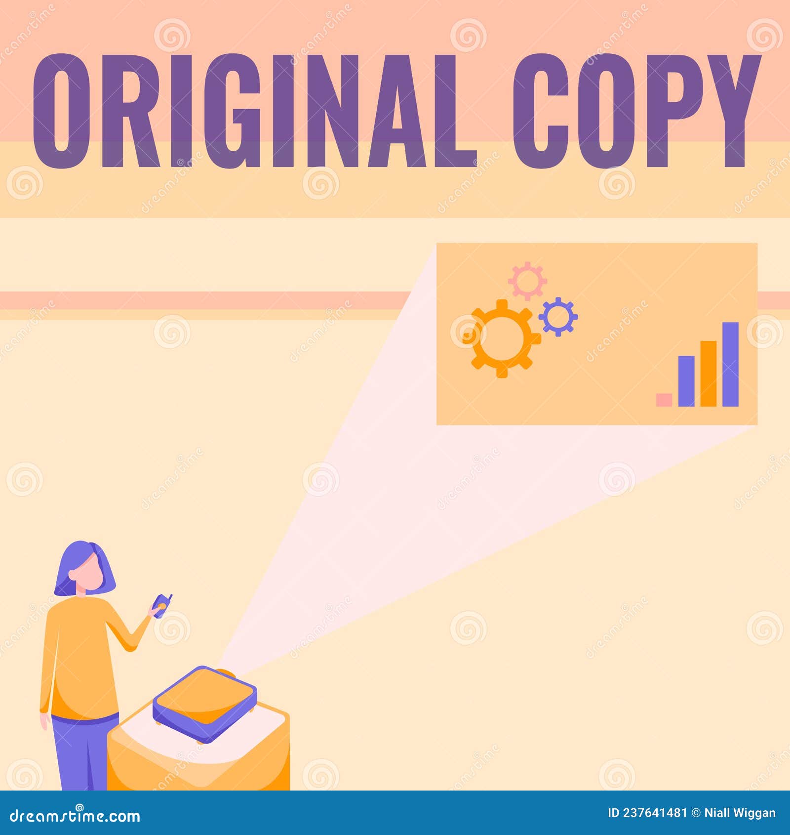 Text Sign Showing Original Copy. Business Concept Main Script Unprinted ...