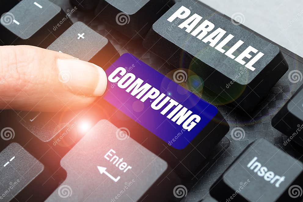 Text Showing Inspiration Parallel Computing. Word Written on ...