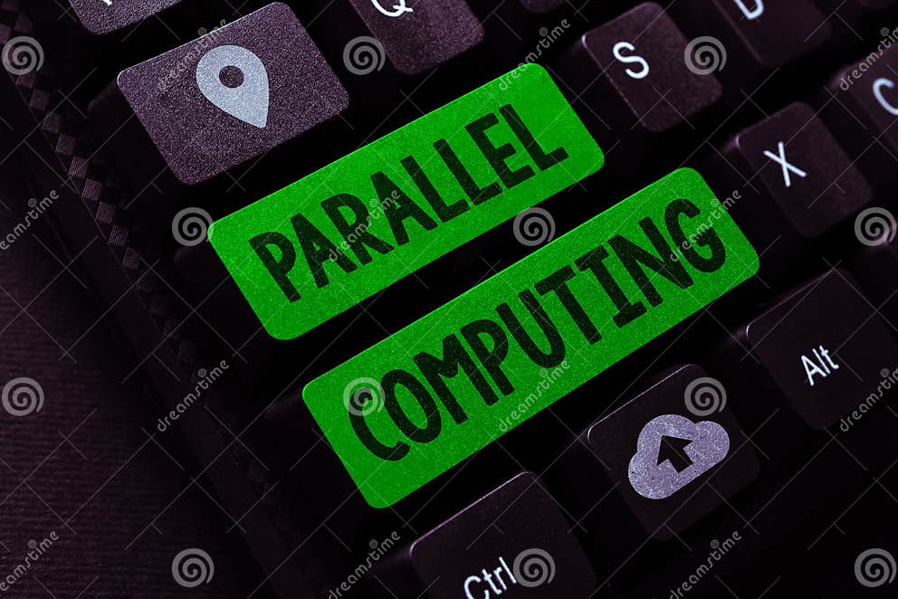 Text Showing Inspiration Parallel Computing. Word Written on ...