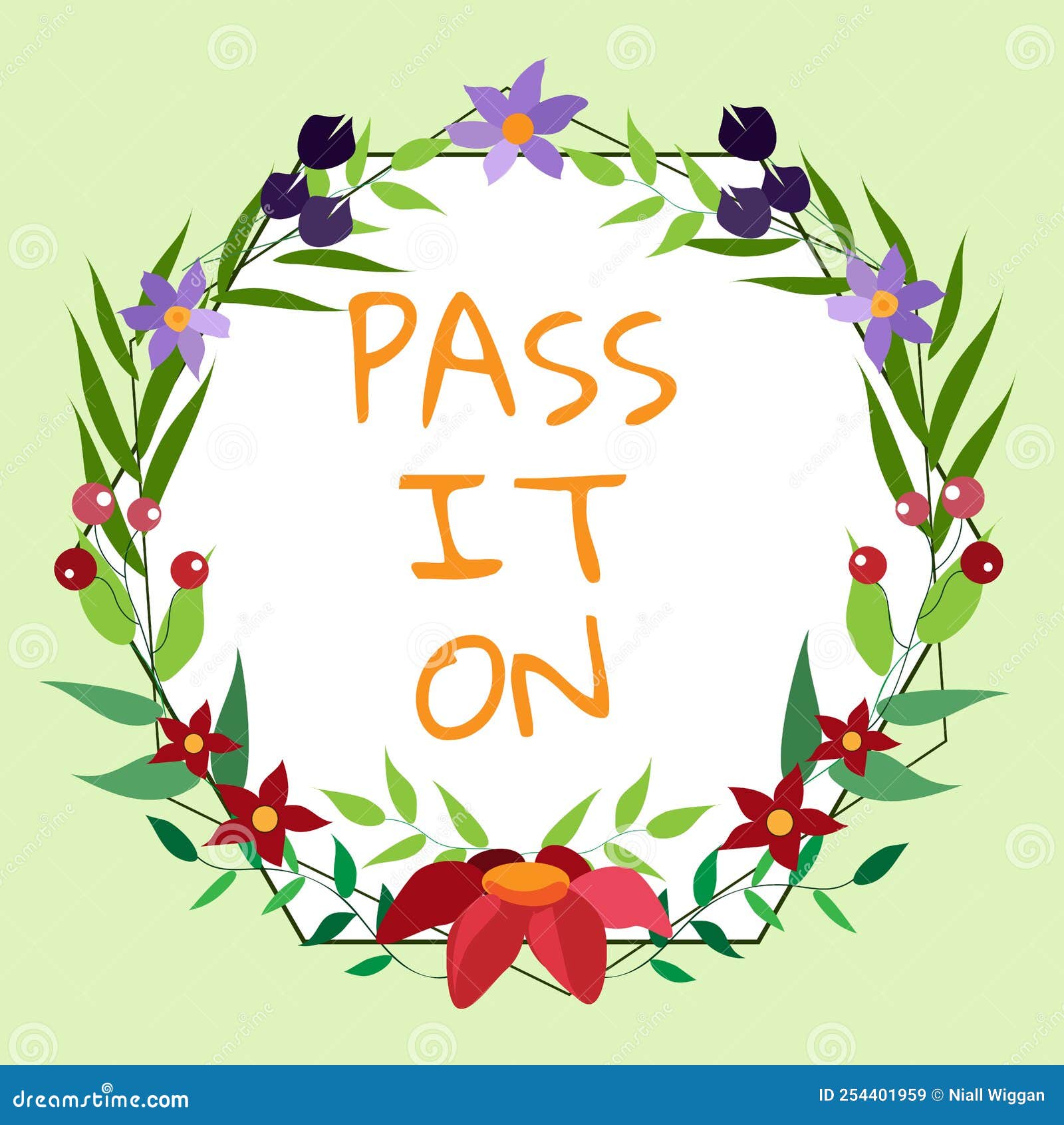 Text Showing Inspiration Pass it on. Word for Share Something with ...