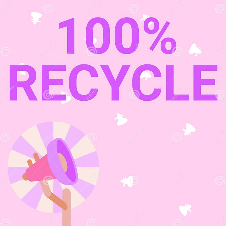 Text Showing Inspiration 100 Percent Recycle. Internet Concept Set of ... Text Showing Inspiration 100 Percent Recycle. Internet Concept Set of ...
