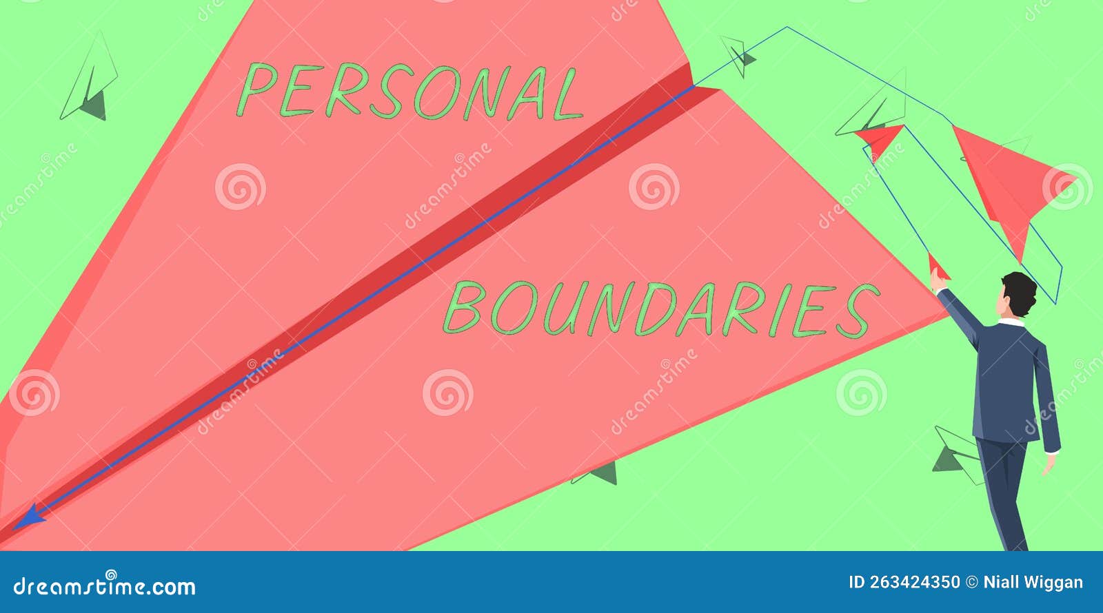 Text Sign Showing Personal Boundaries. Conceptual Photo Something that ...
