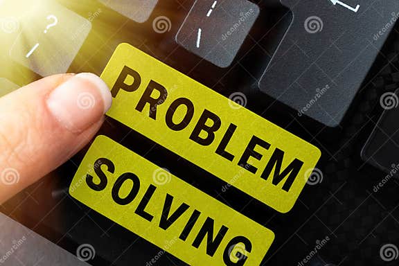 Text Caption Presenting Problem Solving. Business Showcase Having a Good Capability of Finding a ...
