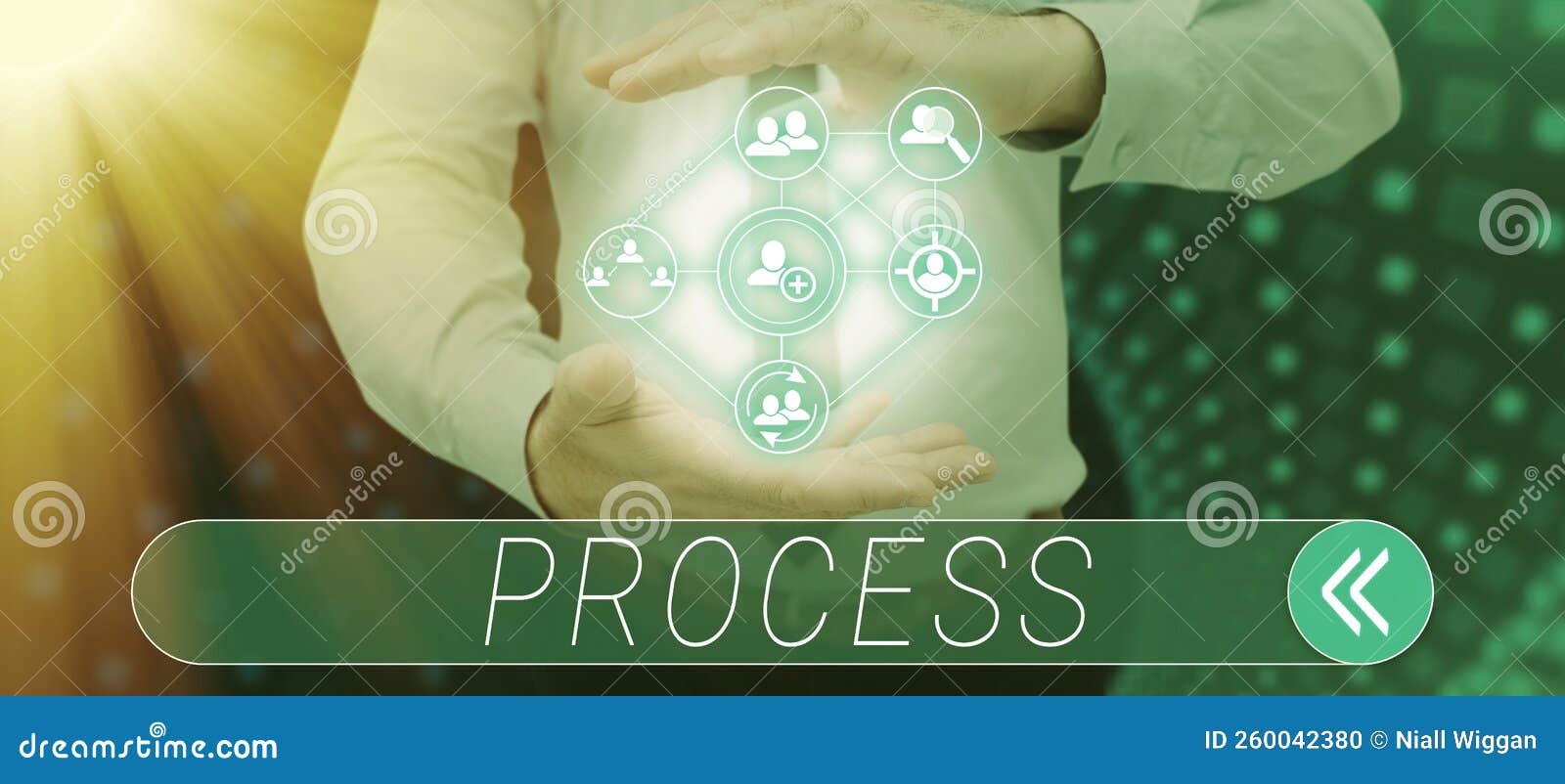 Writing Displaying Text Process. Business Showcase Series of ...