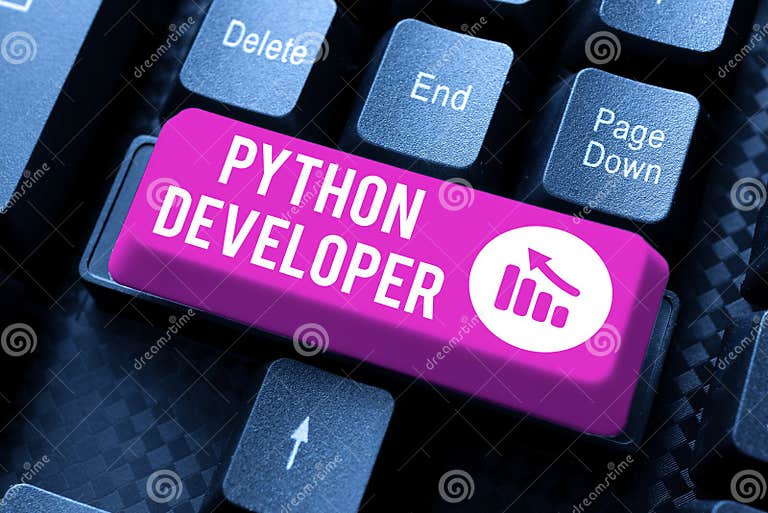 Text Showing Inspiration Python Developer. Word for Responsible for ... Text Showing Inspiration Python Developer. Word for Responsible for ...