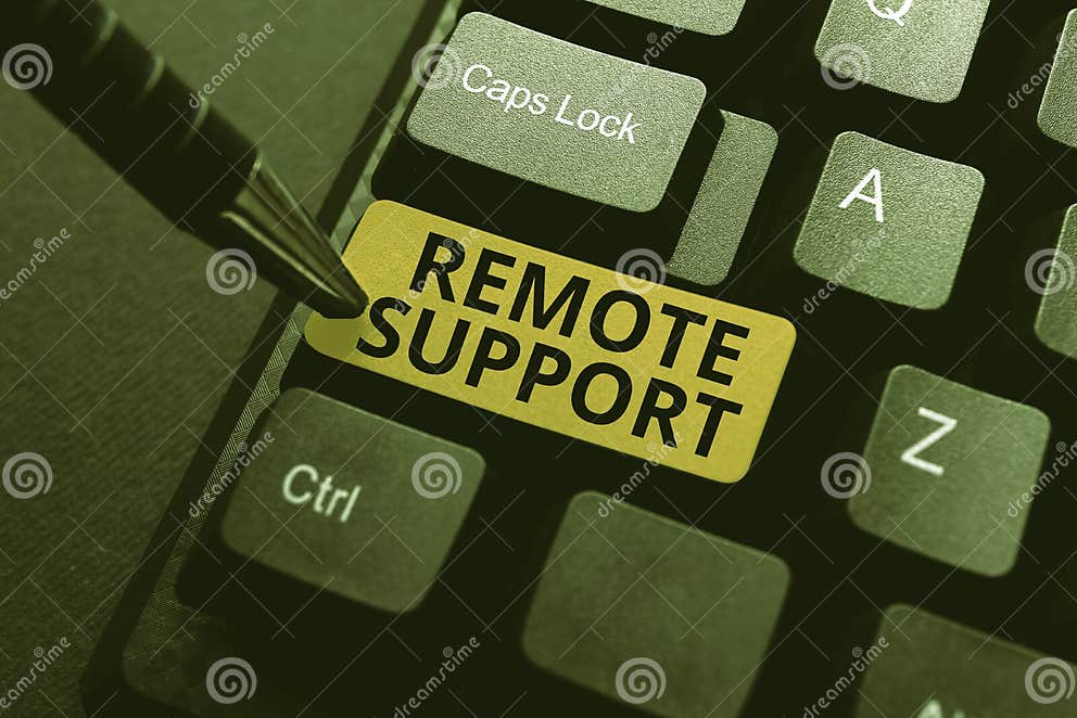 Text Showing Inspiration Remote Support. Internet Concept Help Endusers ...
