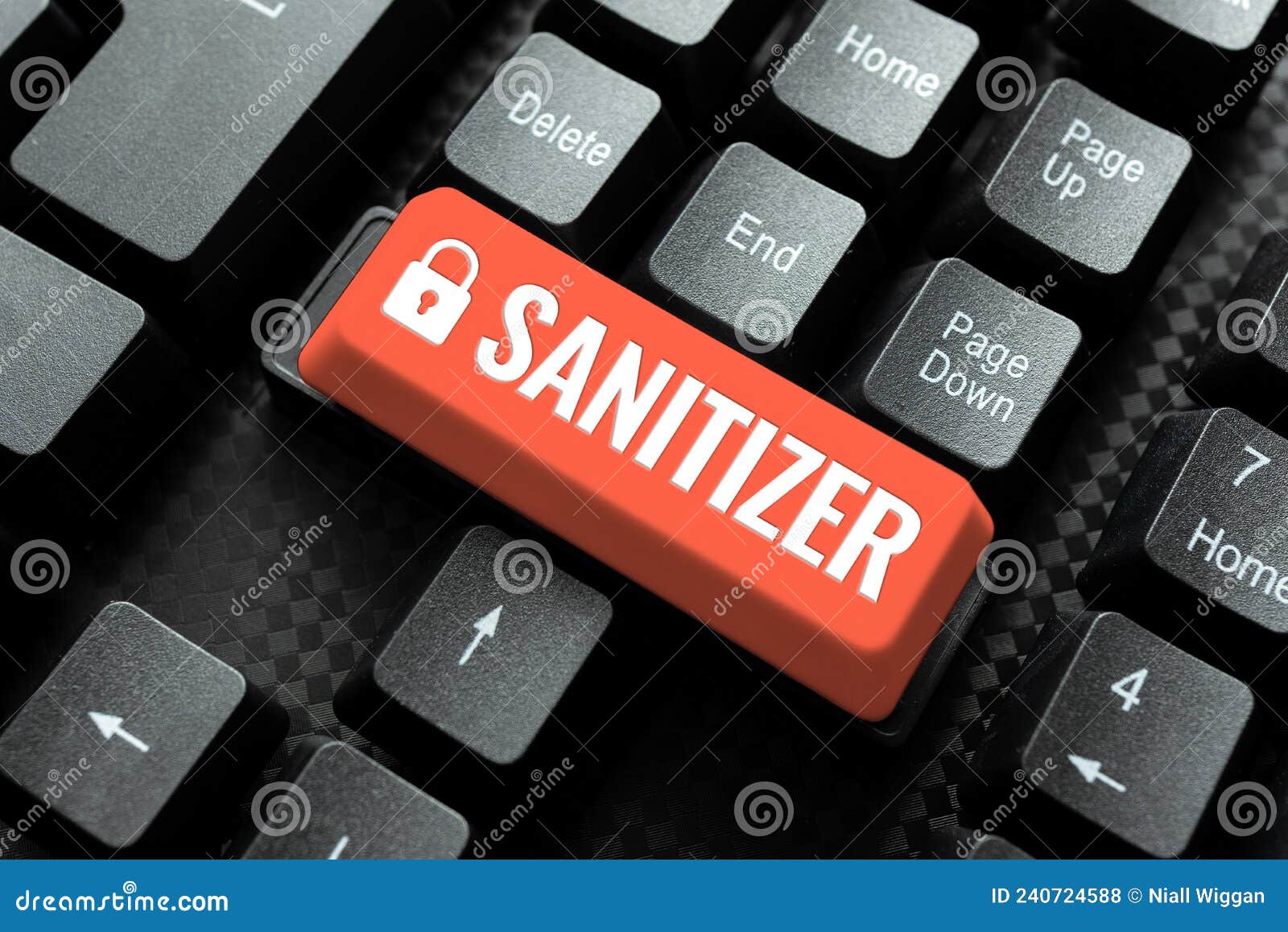 Text Showing Inspiration Sanitizer. Word for Liquid or Gel Generally ...