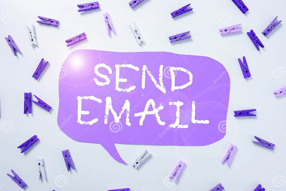Text Showing Inspiration Send Email. Internet Concept the System for Using Computers To Send ...