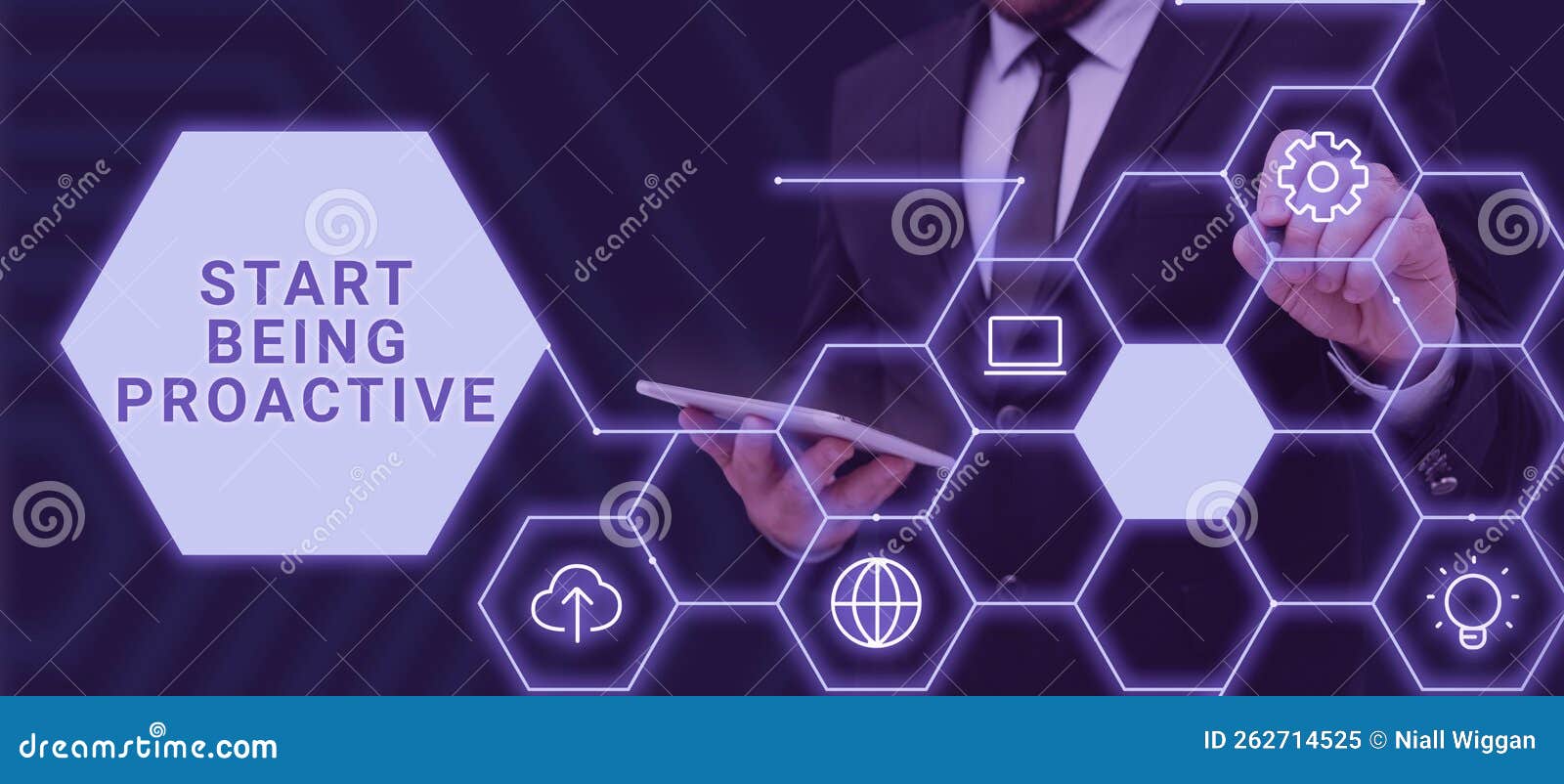 Text Showing Inspiration Start Being Proactive. Word Written on Control ...