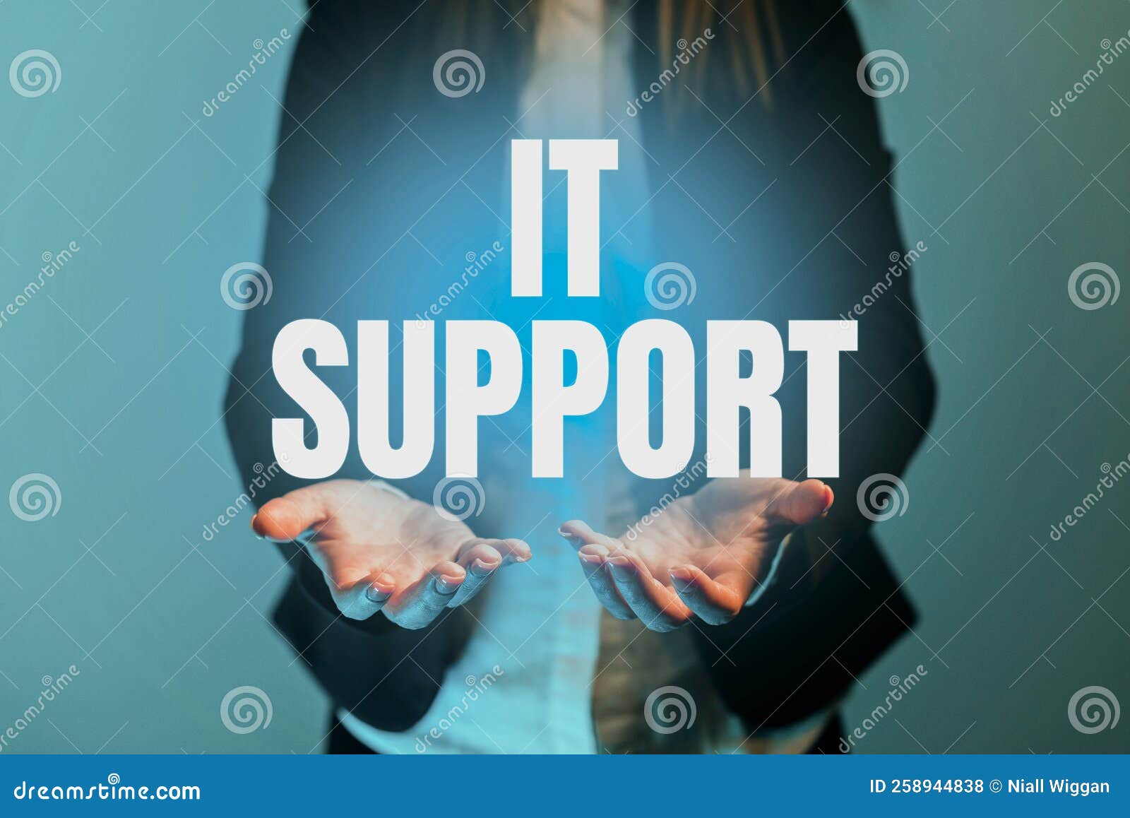 Text Caption Presenting it Support. Concept Meaning Lending Help about ...