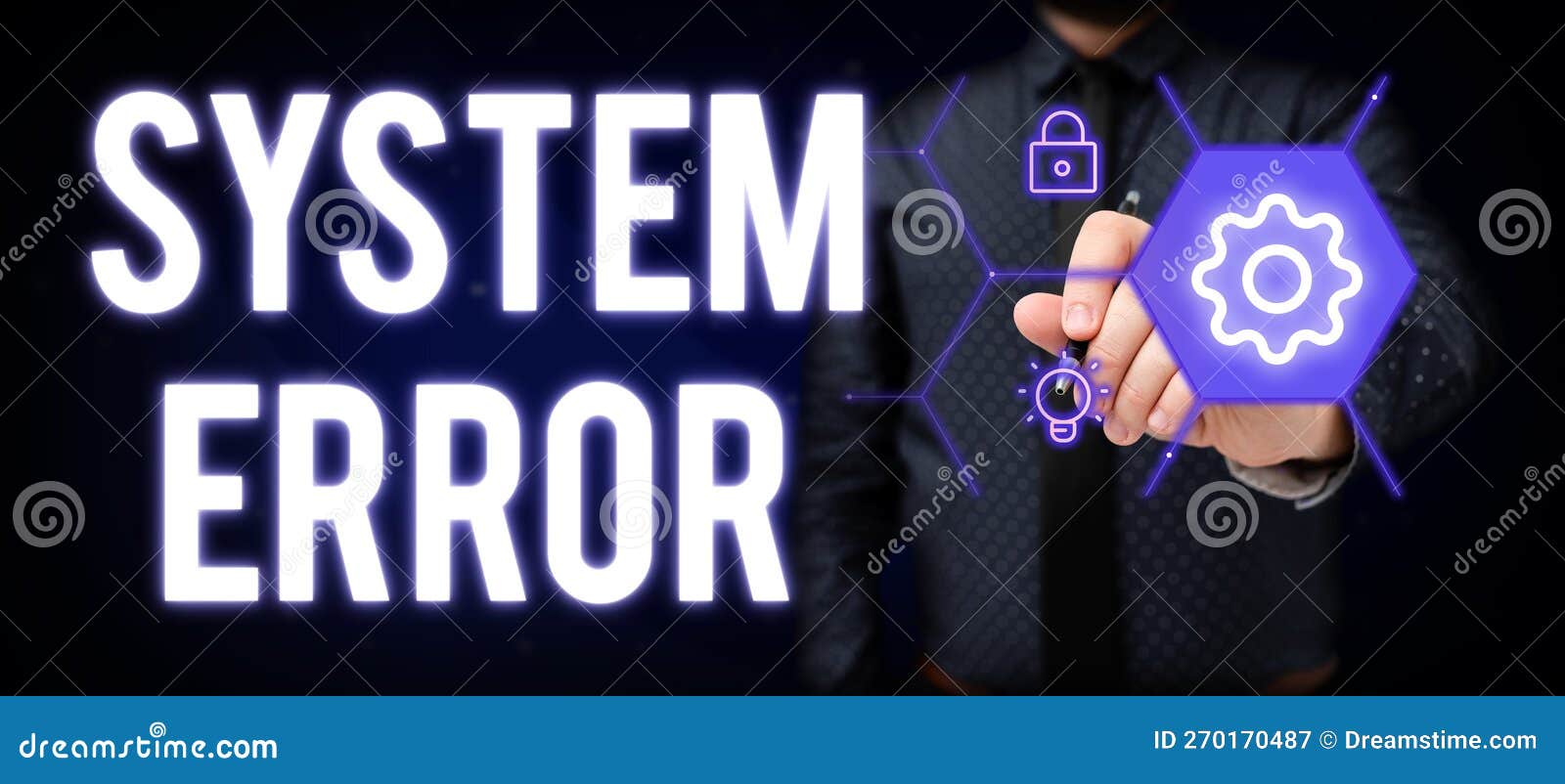 Text Showing Inspiration System Error. Internet Concept Technological ...