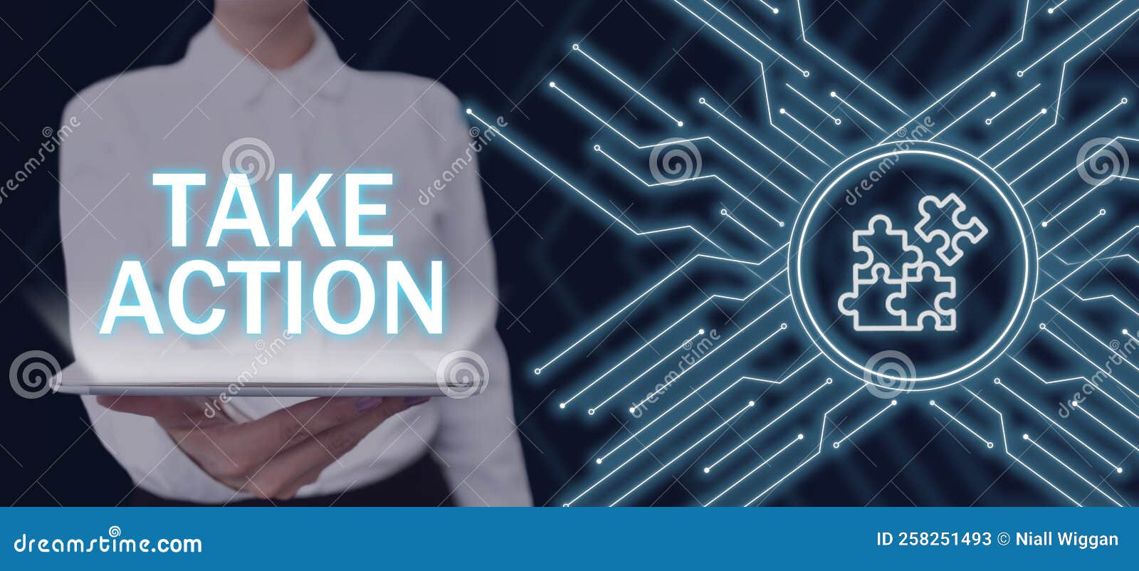 Text Showing Inspiration Take Action. Business Overview Positive Act of ...